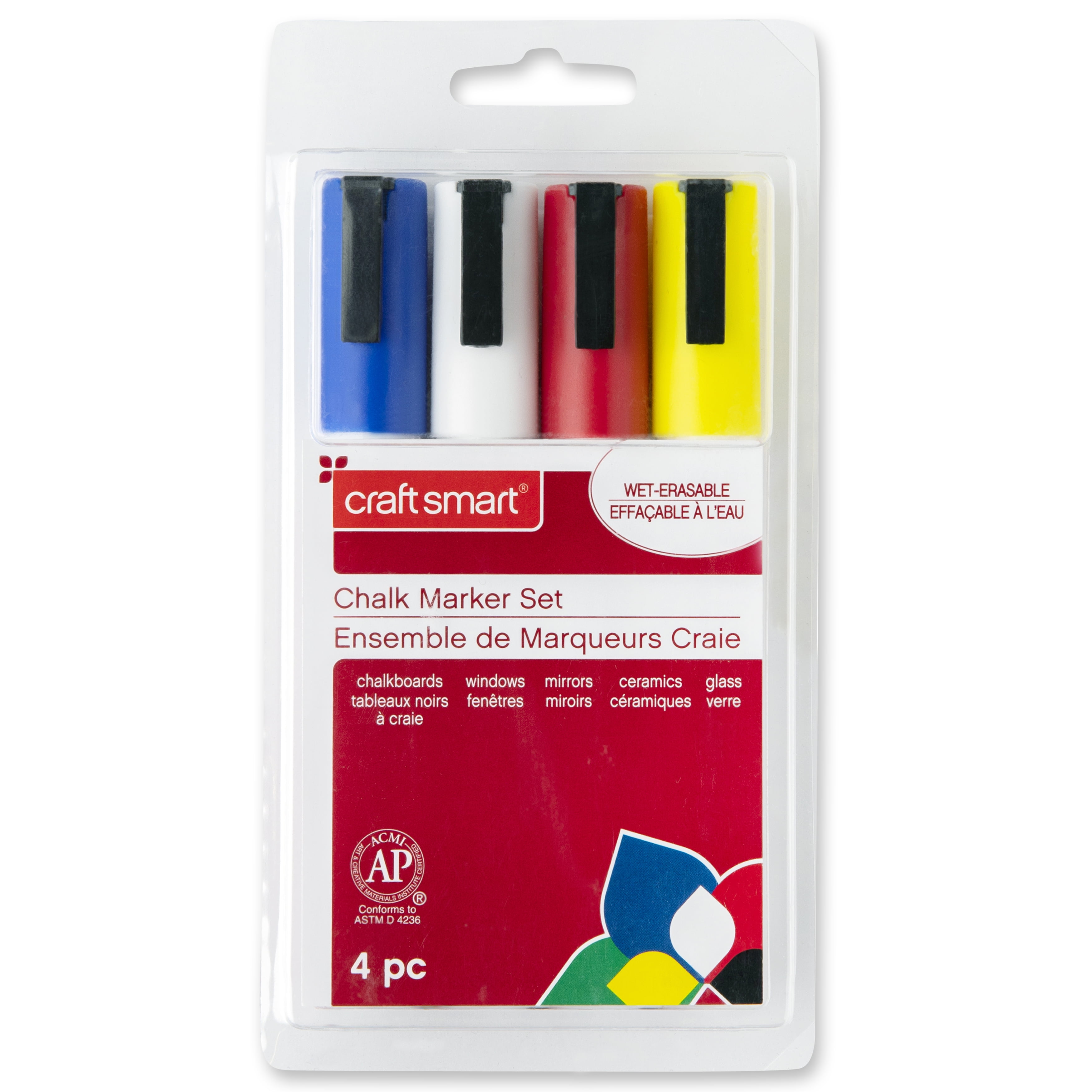 Classic Chalk Marker Set by Craft Smart - Erasable Dust Free Chalk Pens ...