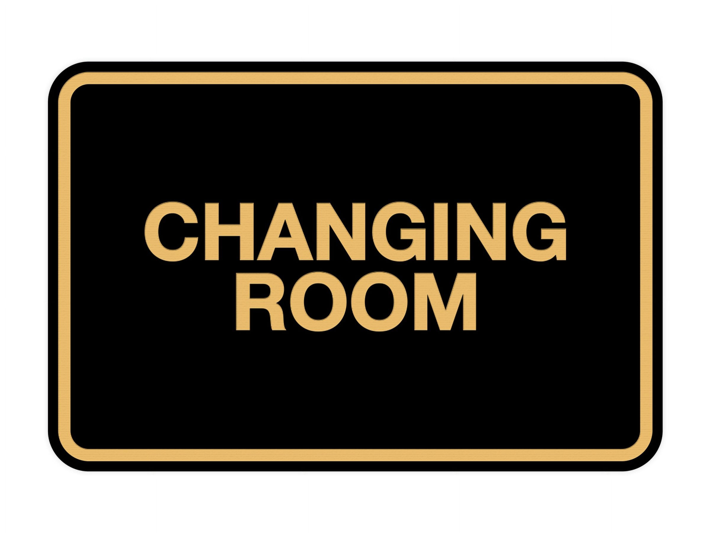 Classic Changing Room Sign (Black Gold) - Large - Walmart.com