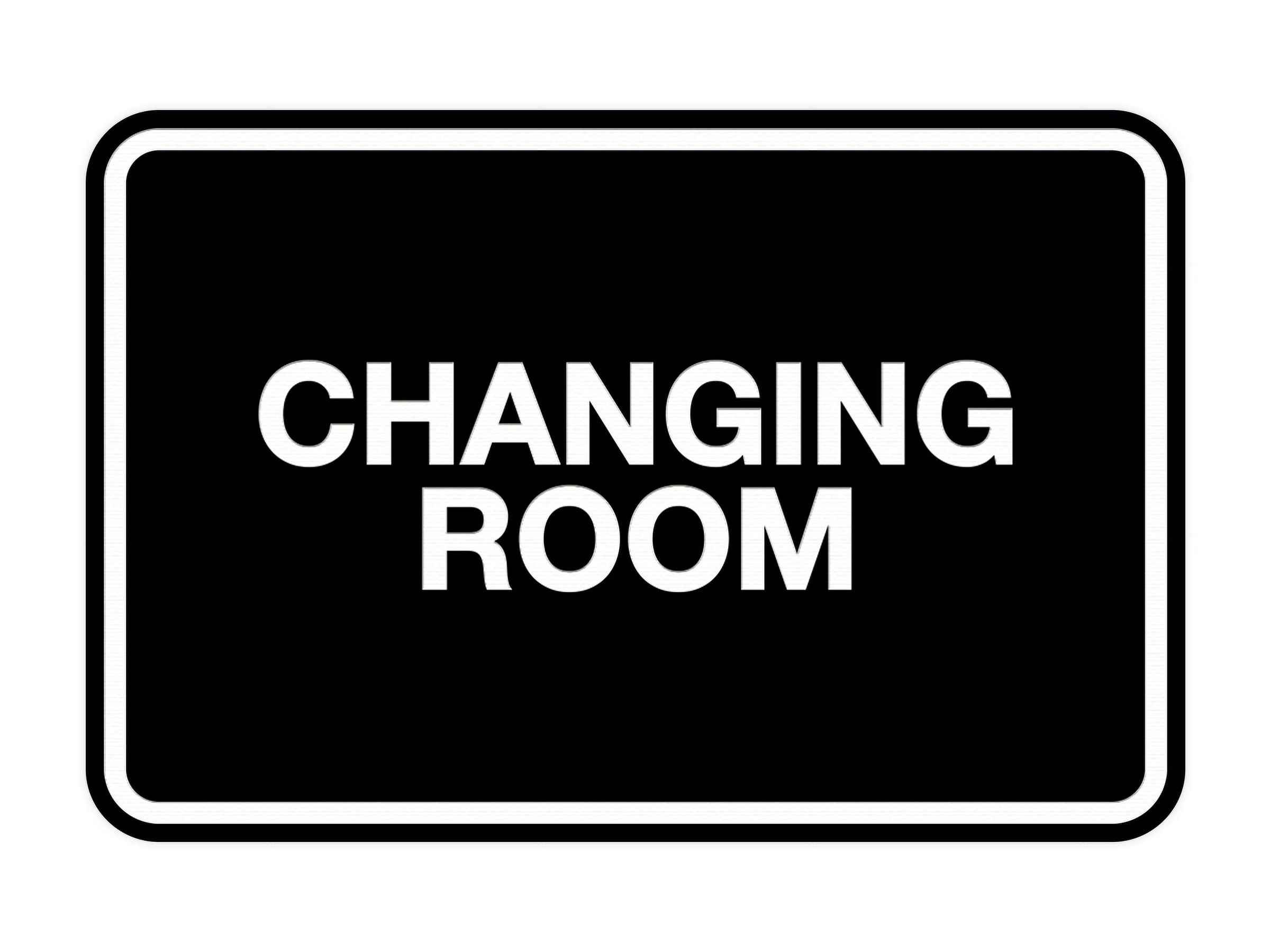 Classic Changing Room Sign (Black) - Large - Walmart.com