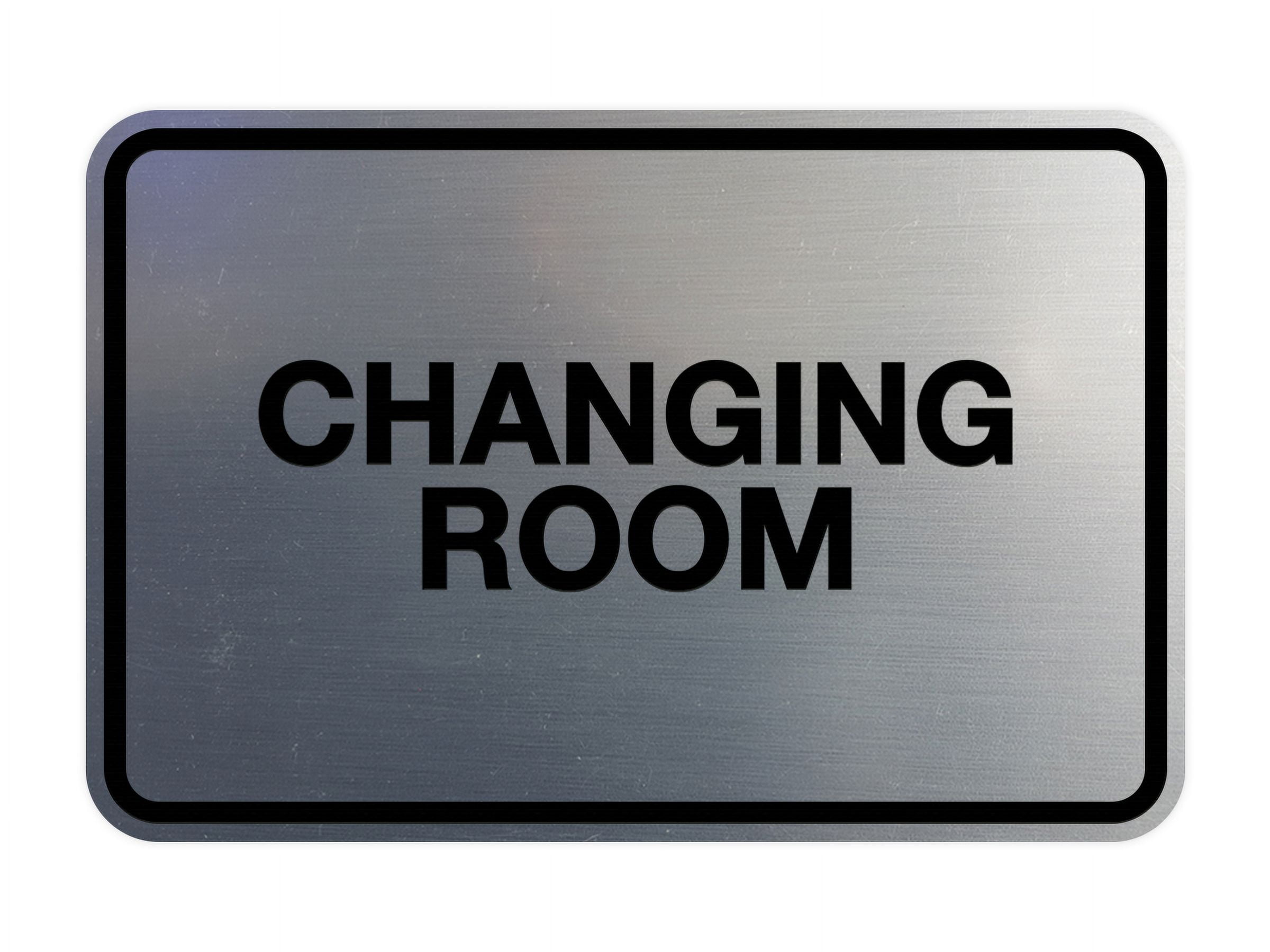 Classic Changing Room Sign (Brushed Silver) - Large - Walmart.com