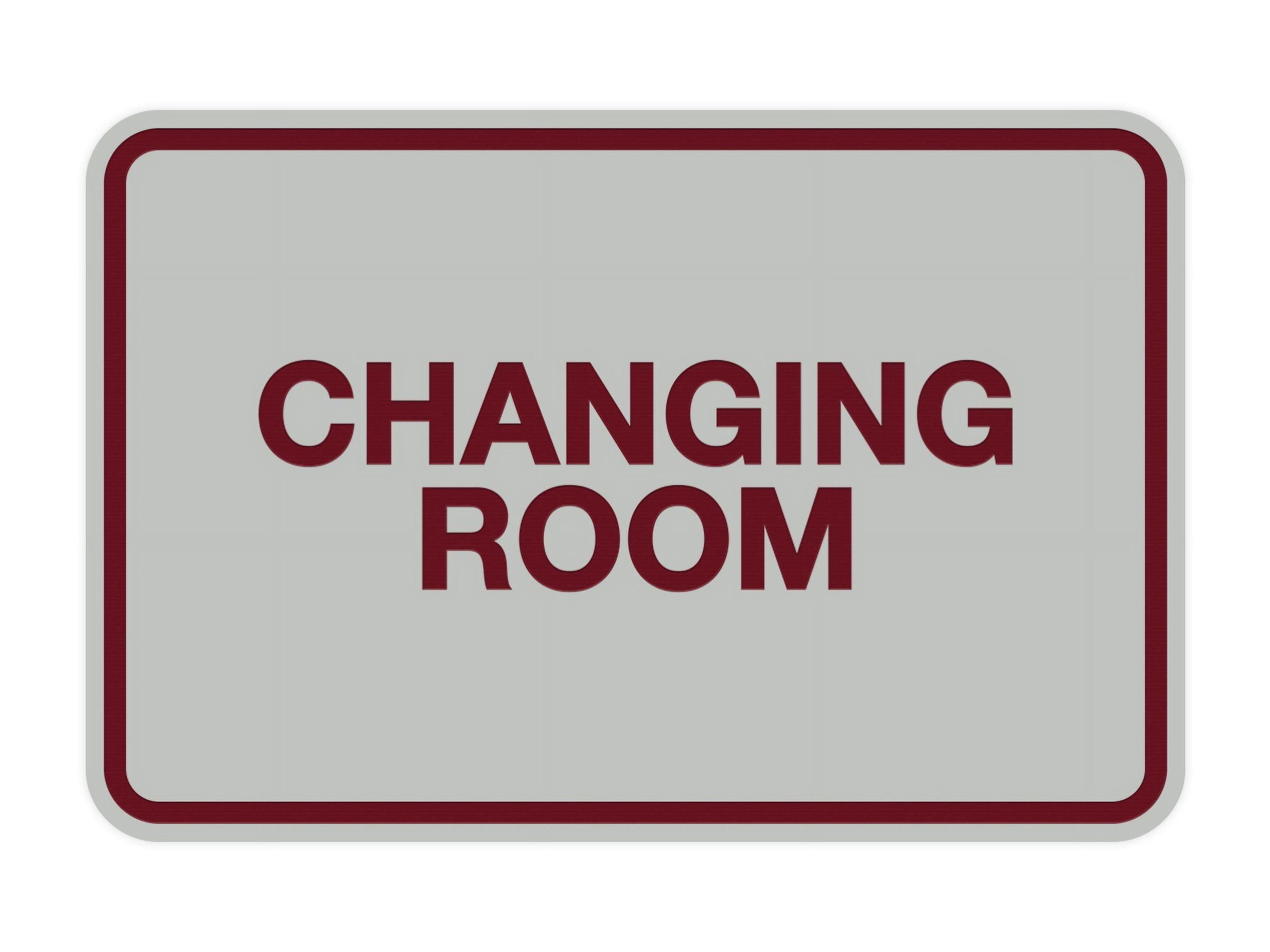 Classic Changing Room Sign (Light Grey / Burgundy) - Small - Walmart.com