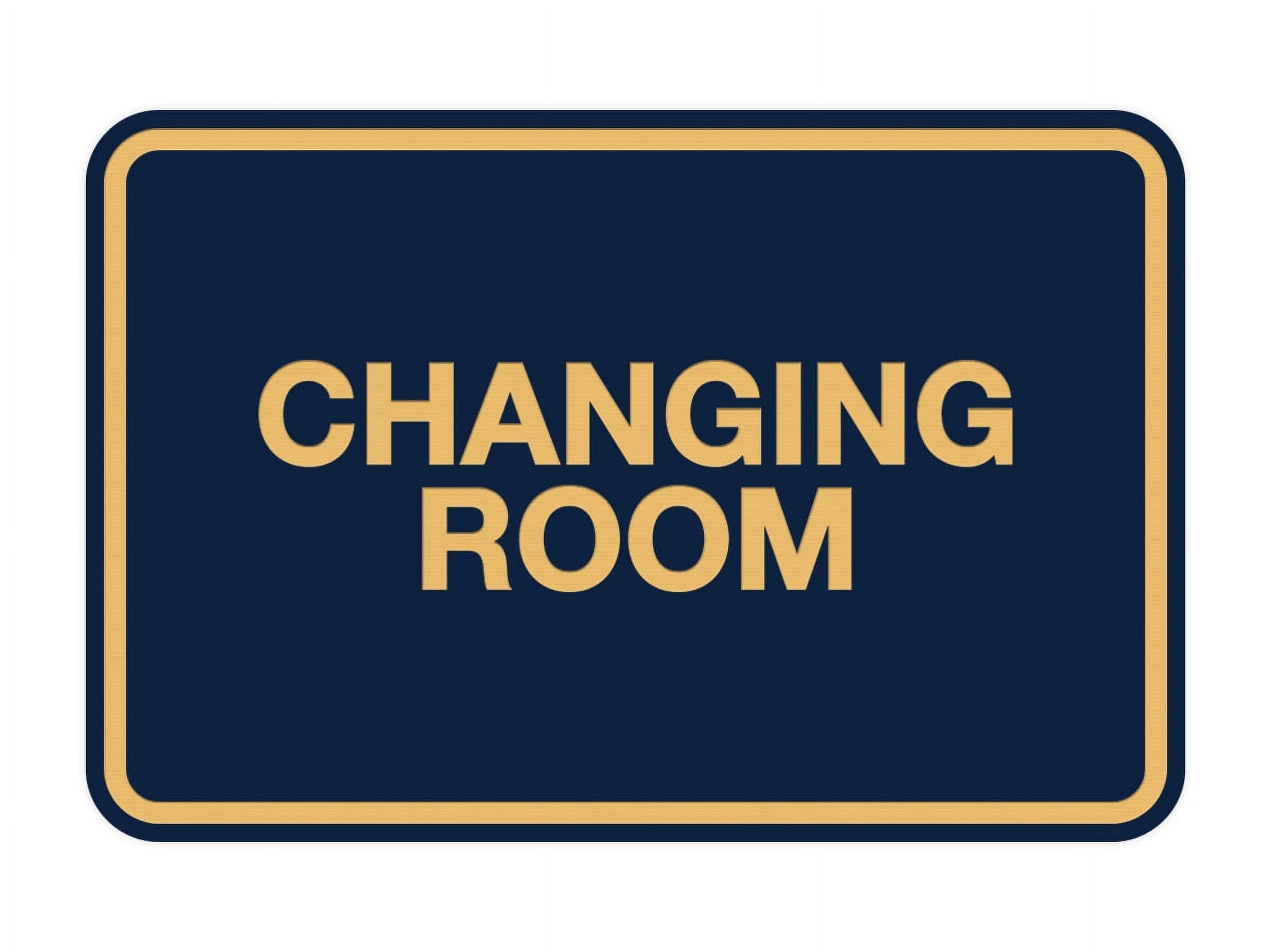 Classic Changing Room Sign (Navy Blue/Gold) - Medium - Walmart.com