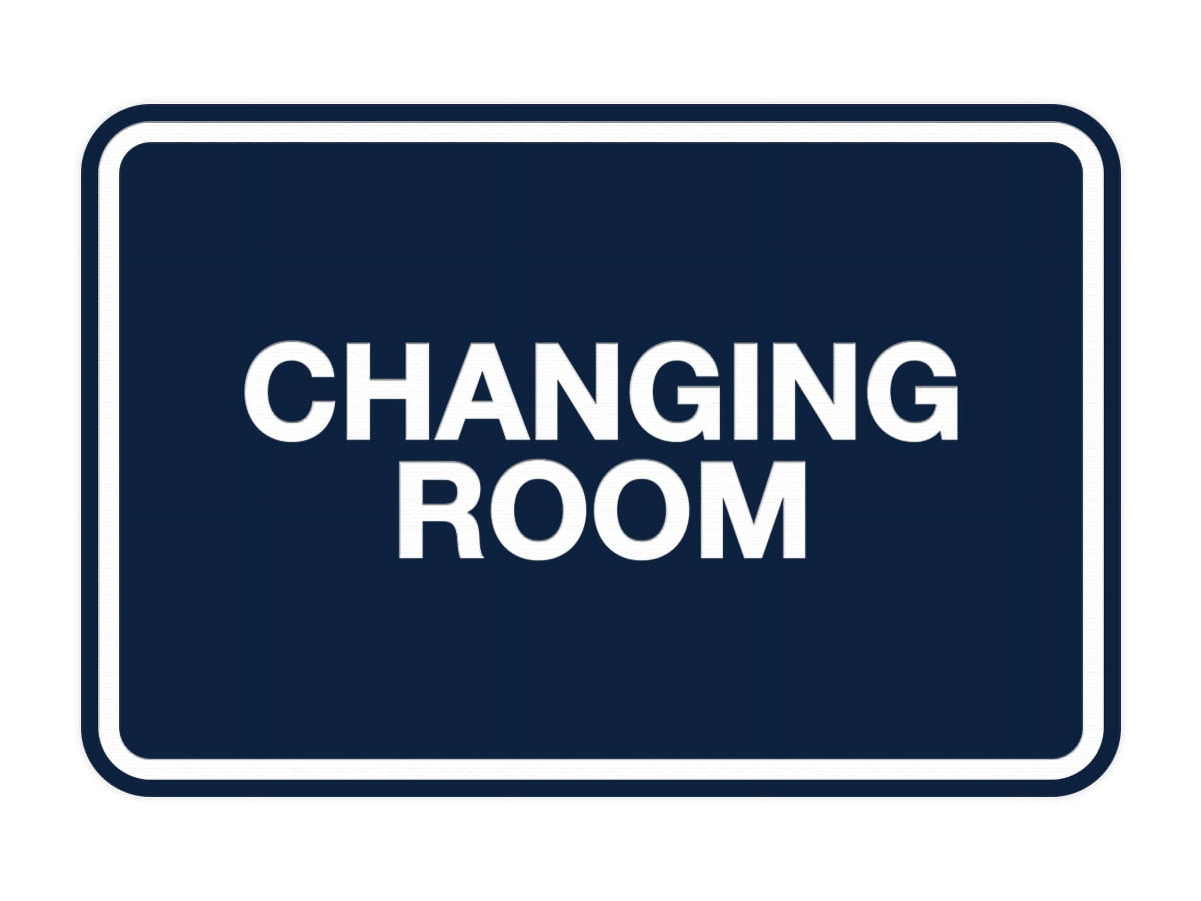 Classic Changing Room Sign (Navy Blue / White) - Large - Walmart.com