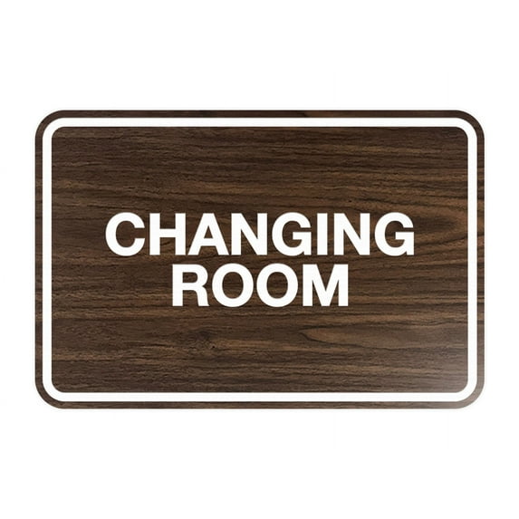 Classic Changing Room Sign (Walnut) - Large - Walmart.com