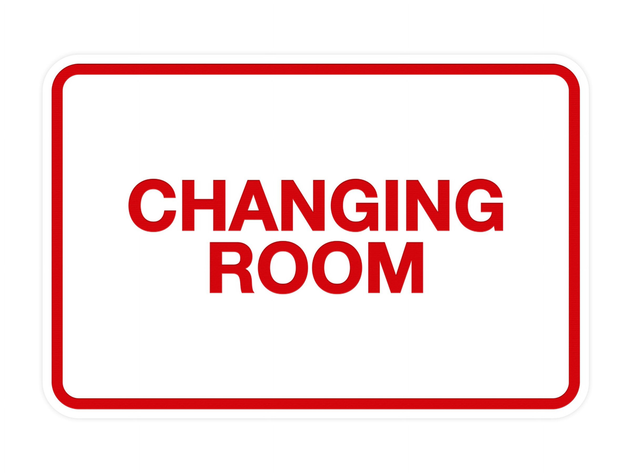 Classic Changing Room Sign (White/Red) - Small - Walmart.com