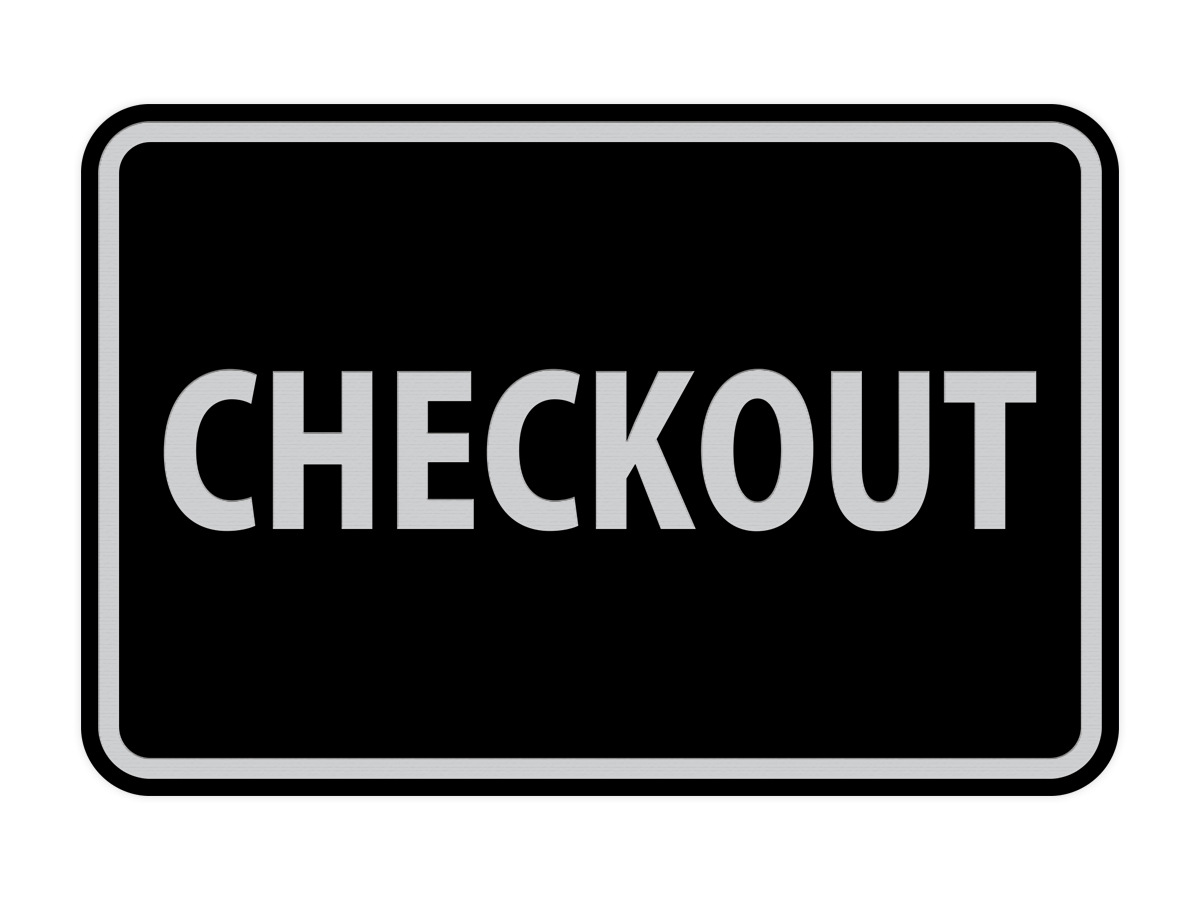 Standard Cash Only Sign (Black / Silver) - Small - Walmart.com