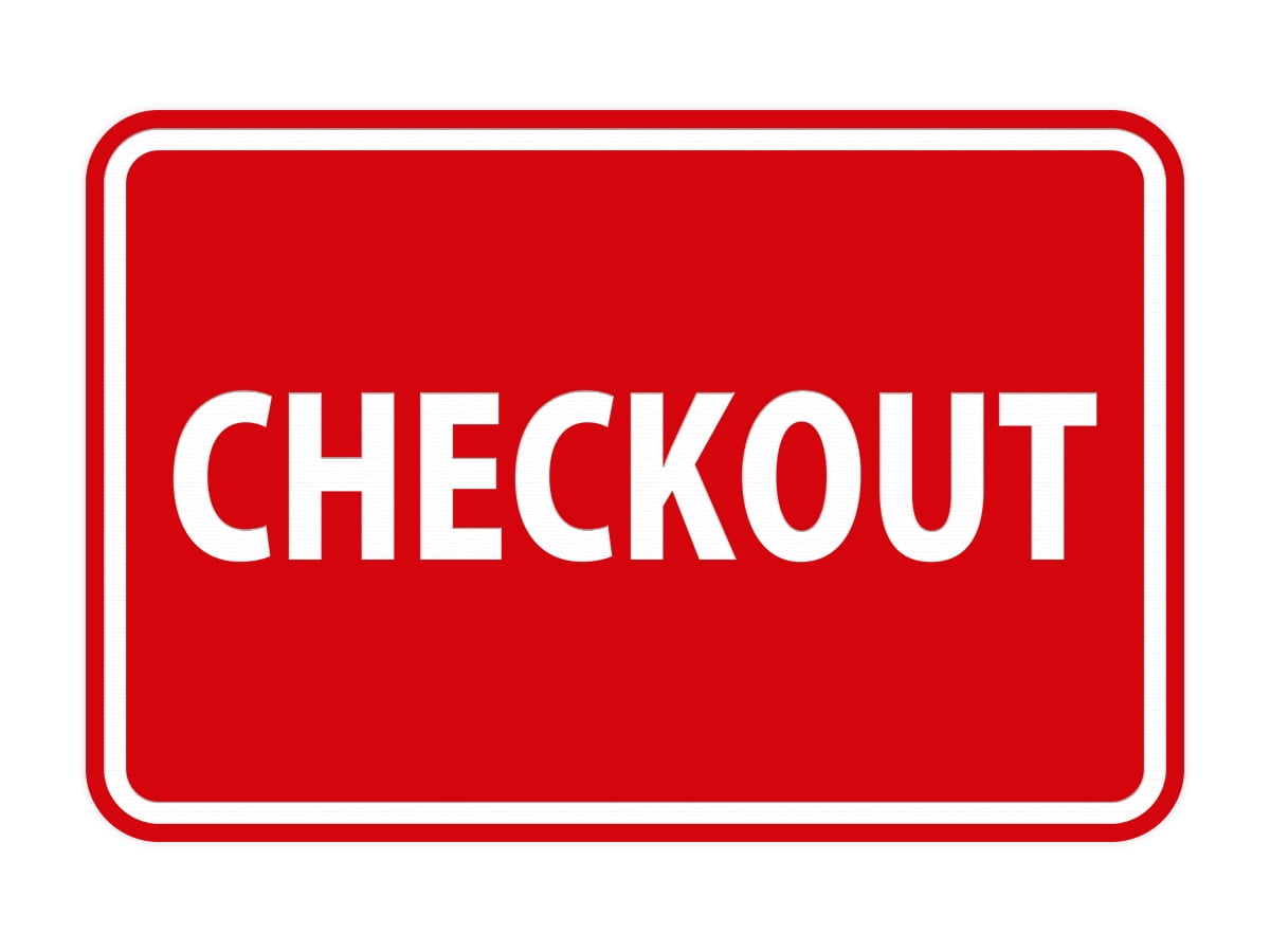 Classic Checkout Sign (Red) - Small - Walmart.com