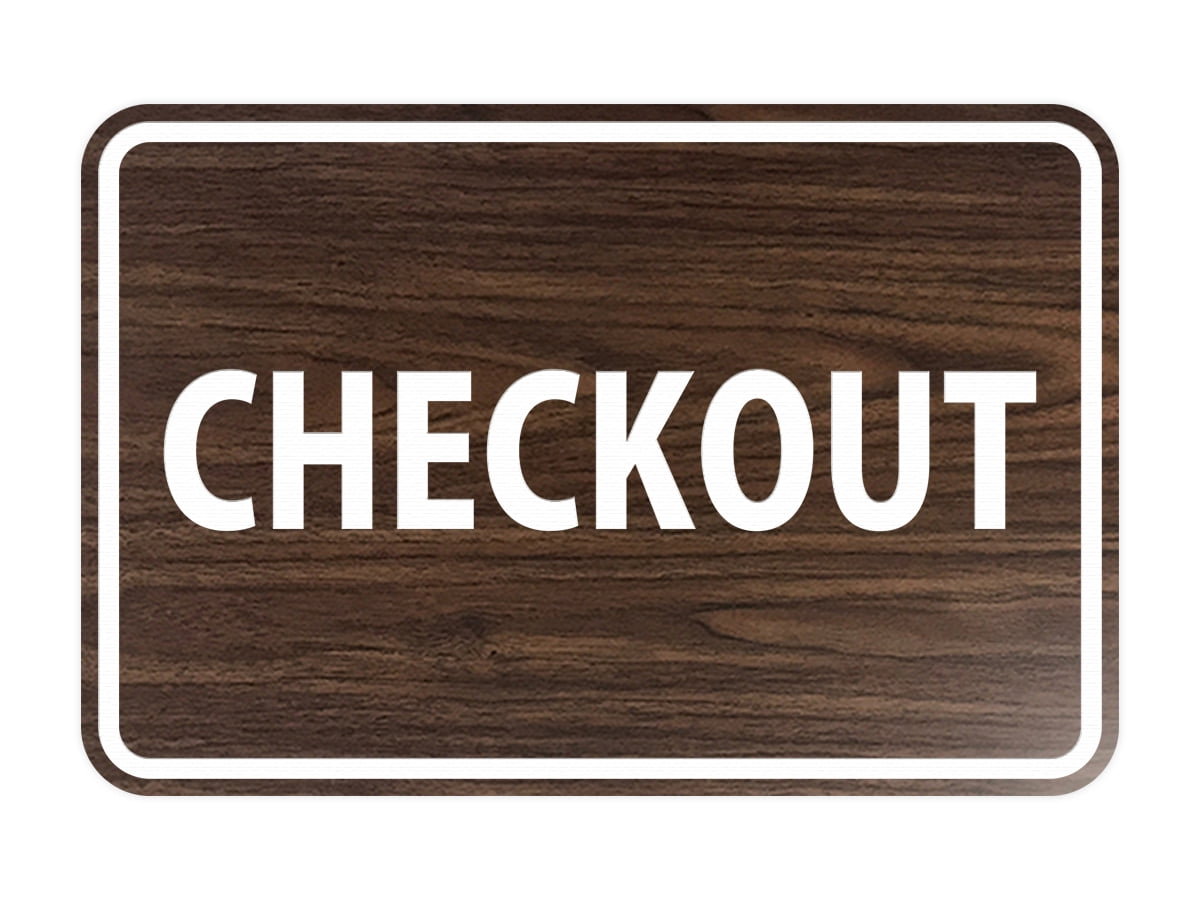 Classic Checkout Sign (White) - Small - Walmart.com