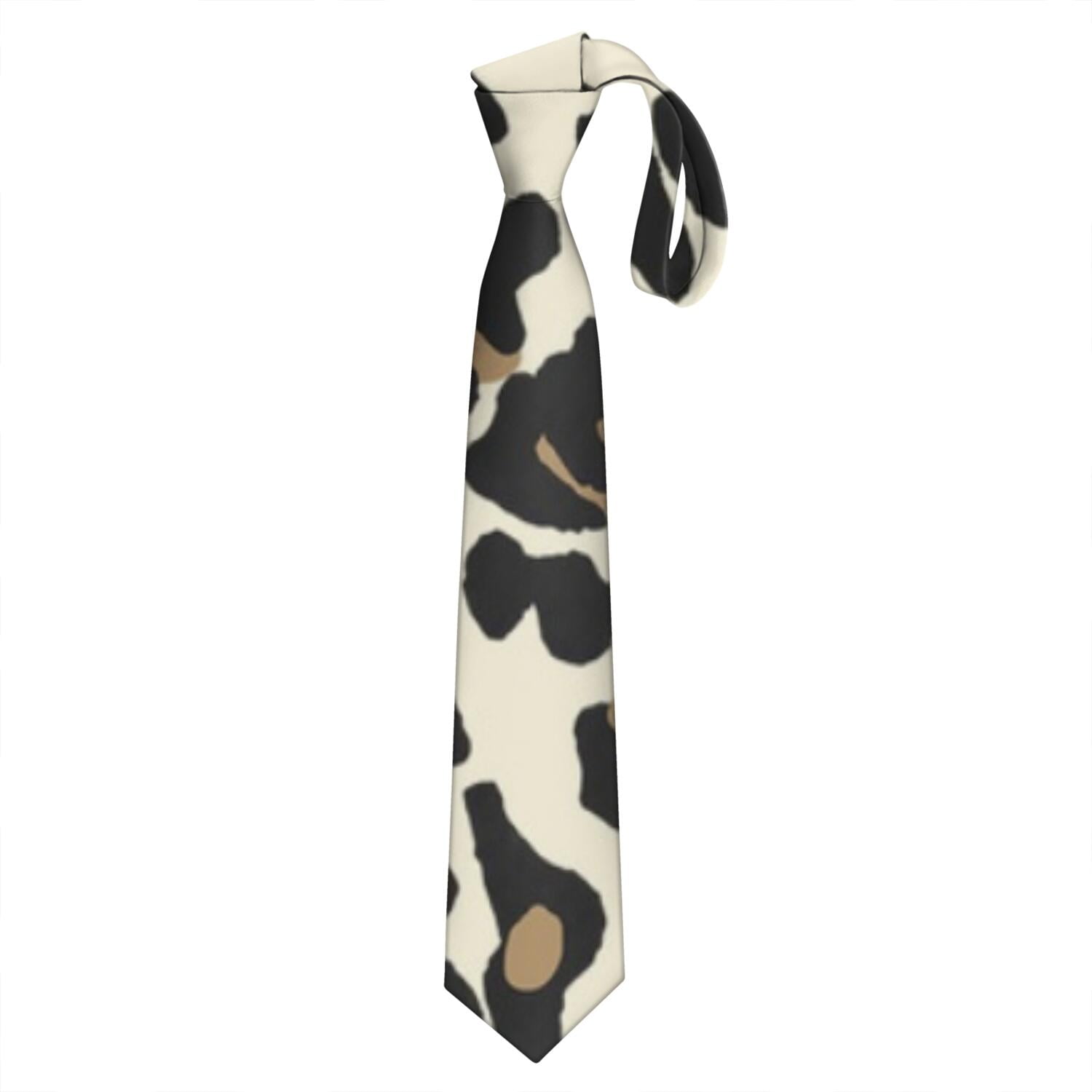 Classic Cheetah Print Tie for Men - Satin Business & Wedding Necktie ...