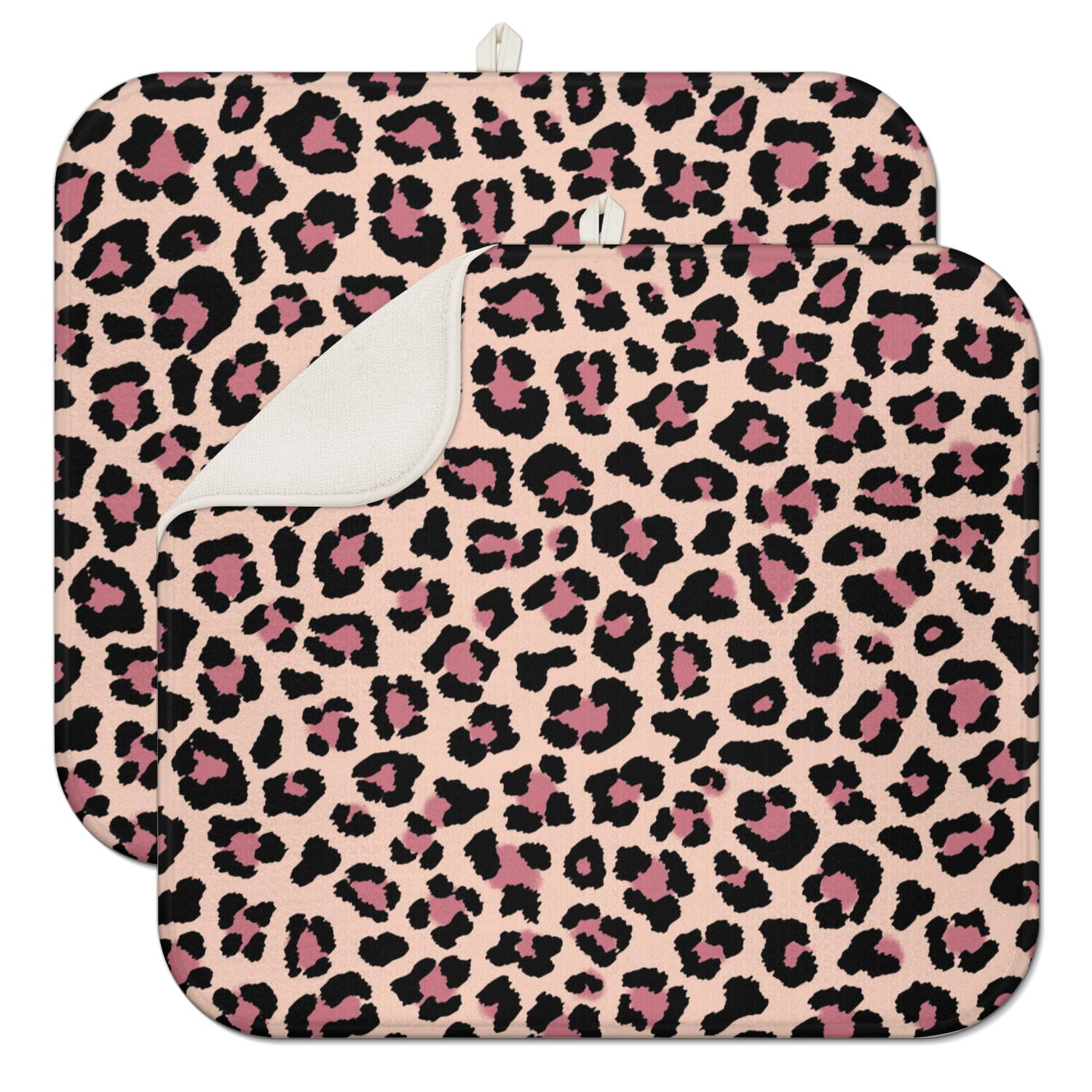 Classic Cheetah Spots Dish Mat – Timeless Leopard Print Design for ...