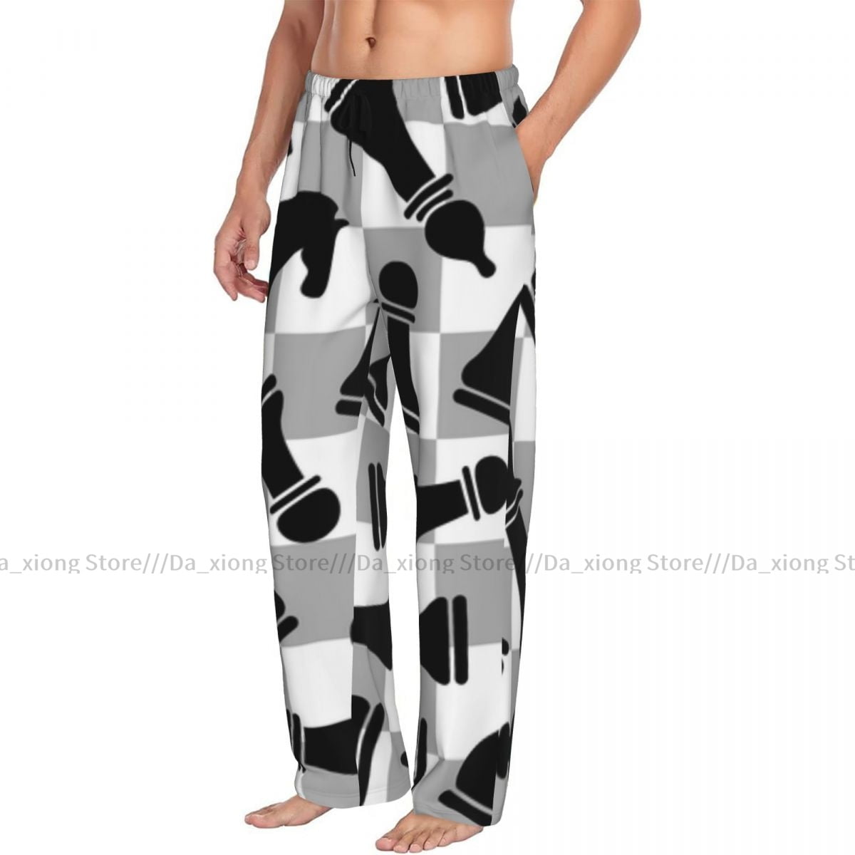 Classic Chess Board Mens Pajamas Pyjamas Pants Lounge Pants Sleep ...