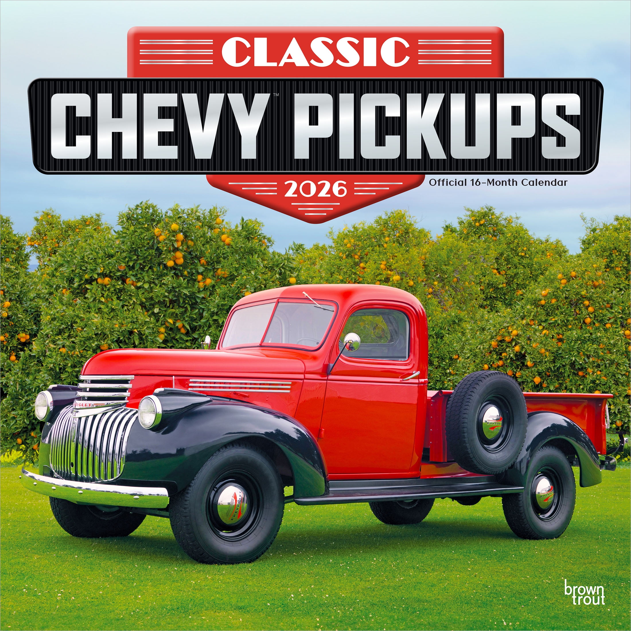 Classic Chevy Pickups OFFICIAL | 2026 12x24" Square Wall Calendar ...