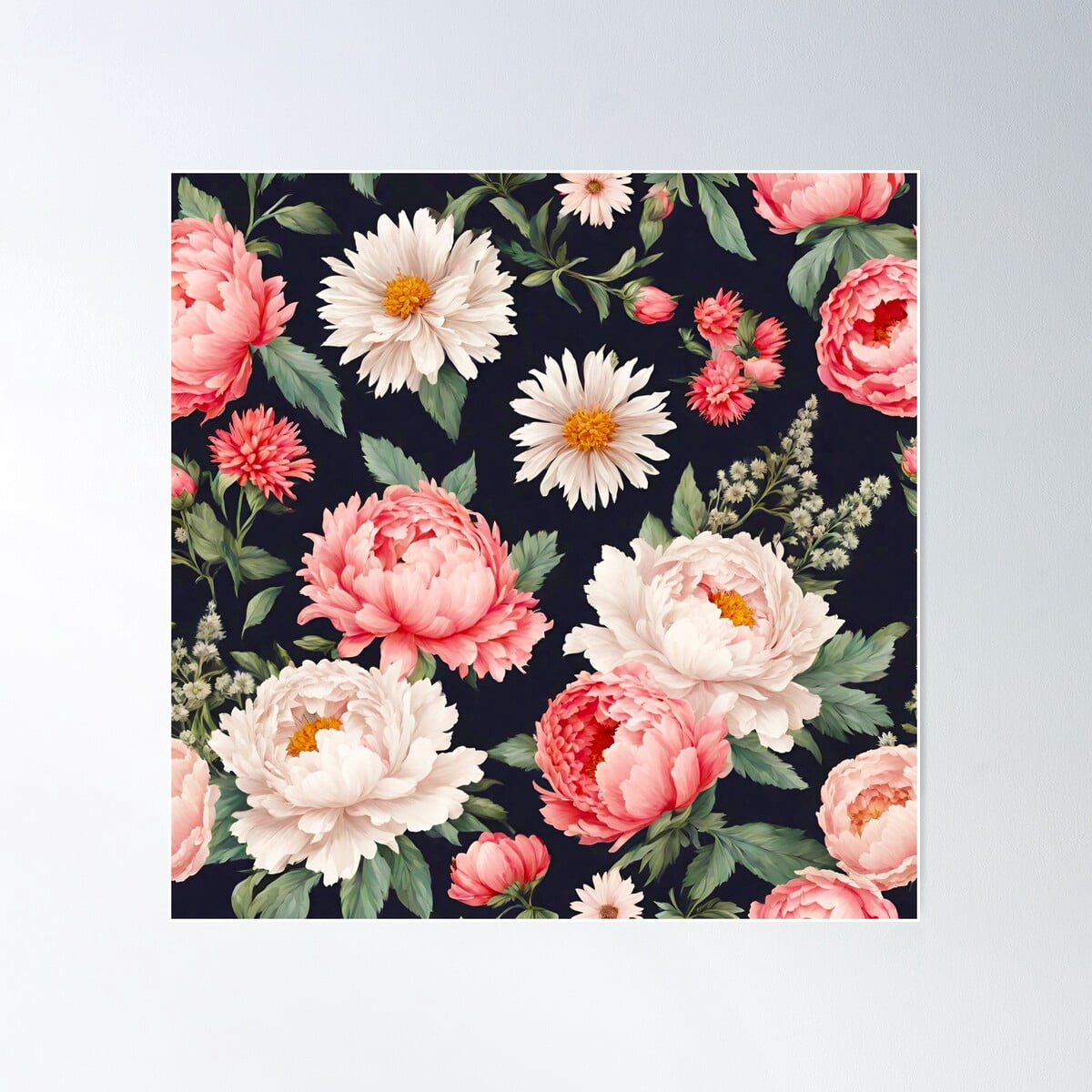 Classic Chic Botanics 3 Poster Wall Art, Modern Wall Decor For Living ...