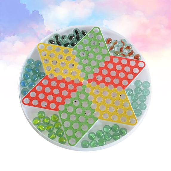 Classic Chinese Checkers Board Game Set with Storage,10.4-In Board ...