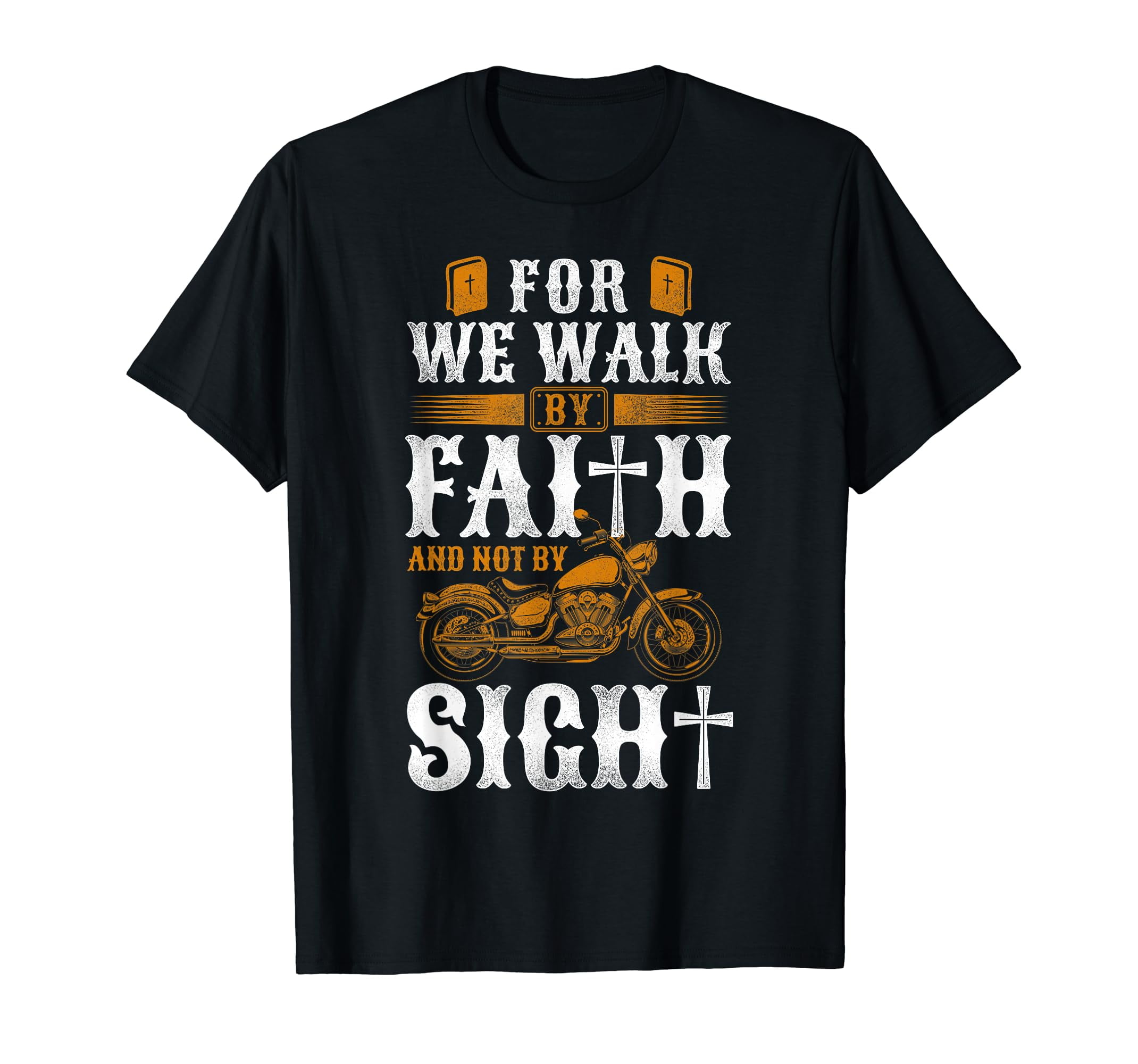 Classic Christian Motorcycle Biker For We Walk By Faith & T-Shirt ...