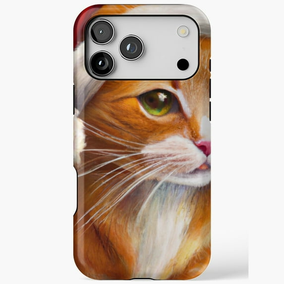 Classic Christmas Cat Protective Case for iPhone 11 12 13 14 15 16 17 ...