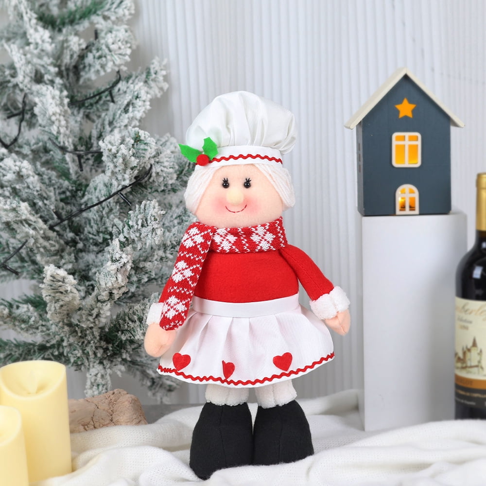 Classic Christmas Chef Couple Figurines -Festive Polyester Chef Santa ...