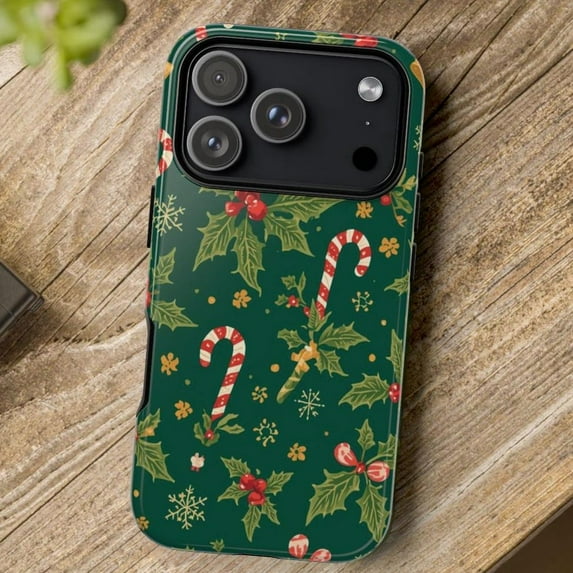 Classic Christmas Holiday Pattern Phone Case with iPhone 17 to 11 Pro ...