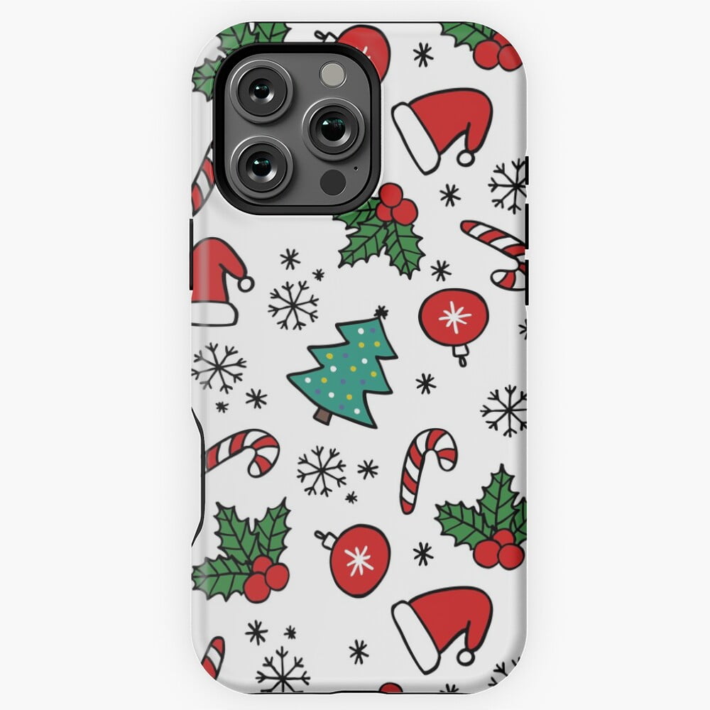 Classic Christmas Holiday Phone Case for iPhone 16 15 14 13 12 11 Pro ...
