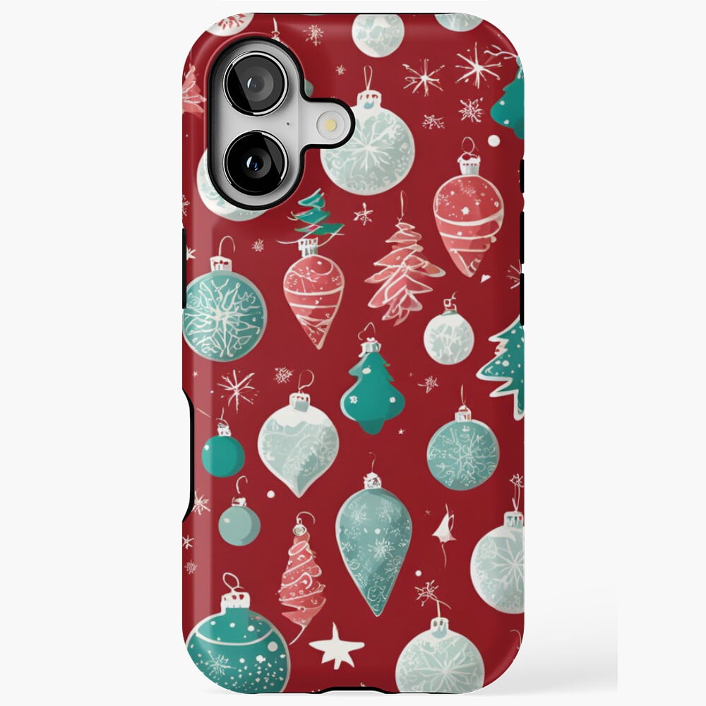 Classic Christmas Motif Festive Ornament Pattern Case for iPhone 17 11 ...