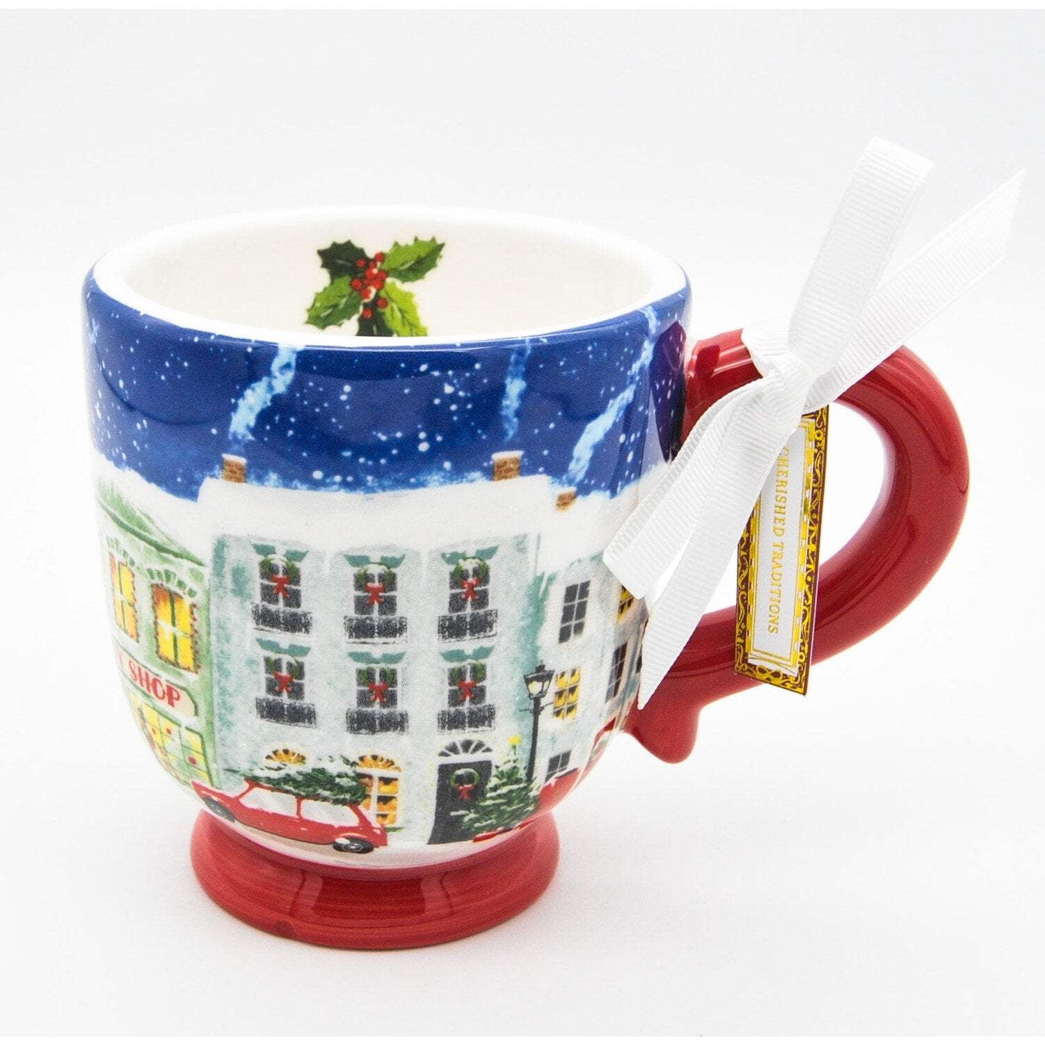 Classic Christmas Scene Mug, 16oz Ceramic Holiday Coffee Cup by Potter ...