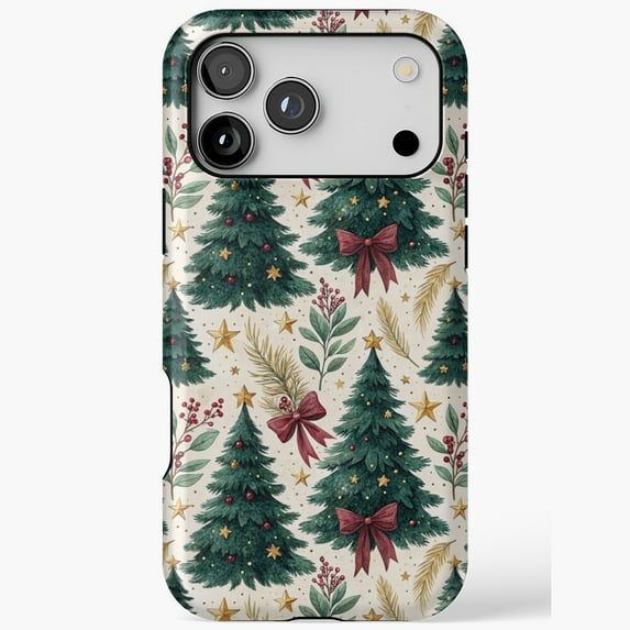 Classic Christmas Tree Decor Case for iPhone 11 12 13 14 15 16 17 Pro ...