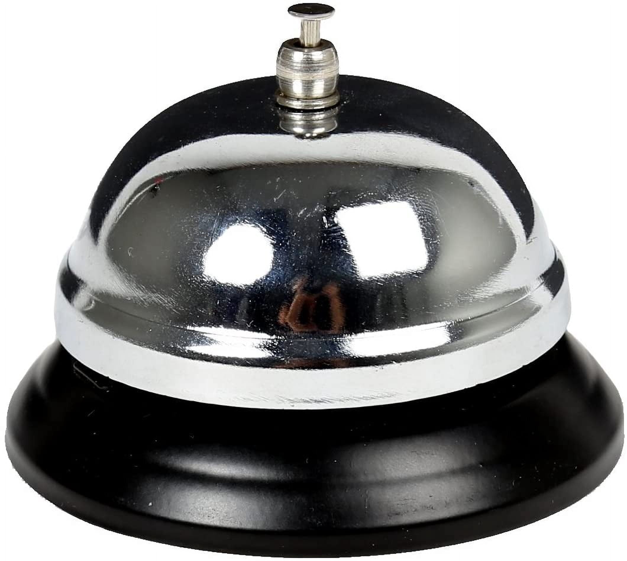 Classic Chrome Desk Bell for Reception, School, or Restaurant, 3 inches ...