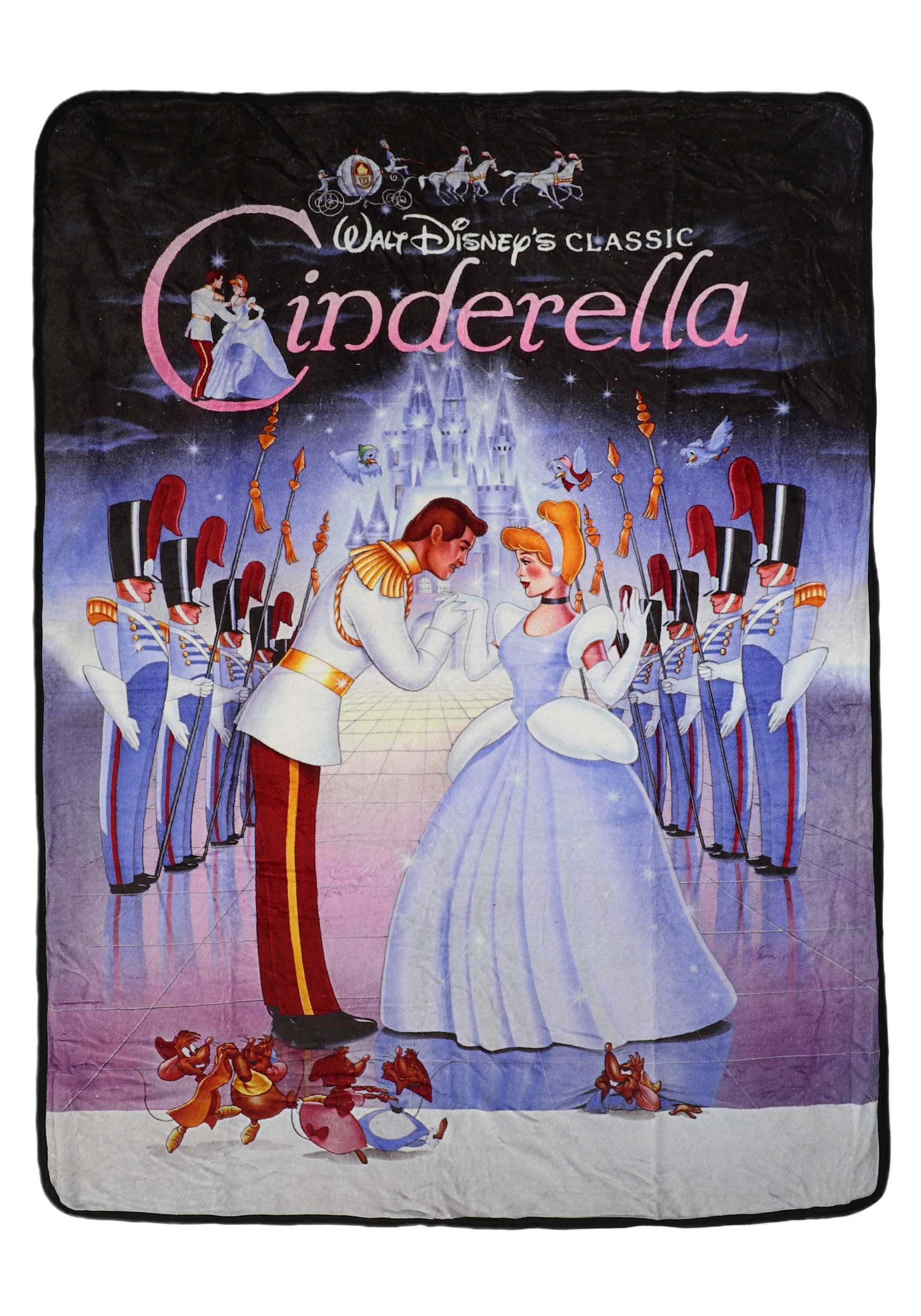 Disney Princess Classic Cinderella Plush Micro Raschel Throw Blanket ...