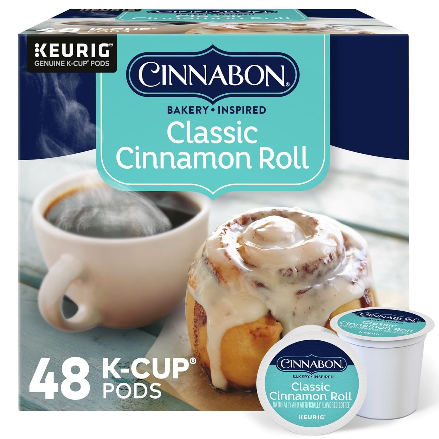 Classic Cinnamon Roll Keurig Single-Serve K-Cup Pods, Light Roast ...