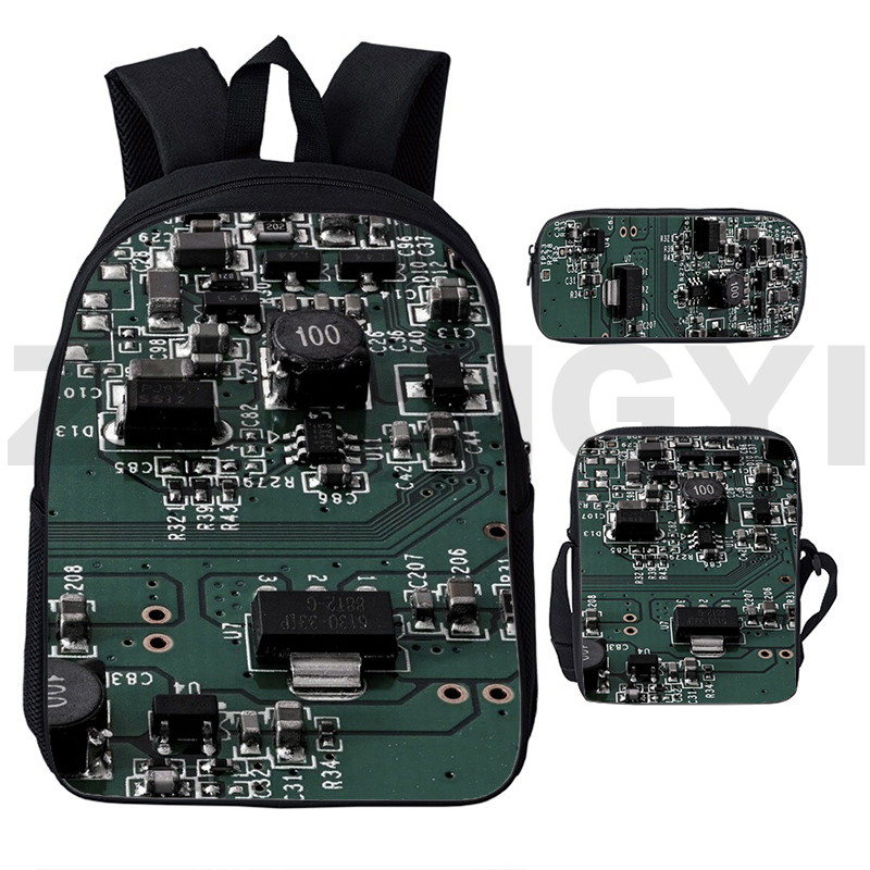 Classic Circuit Board Electronic Chip 3D Print 3pcs/Set Bags Laptop ...