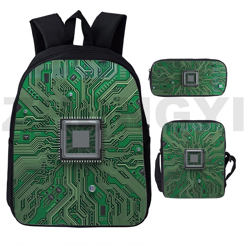 Classic Circuit Board Electronic Chip 3D Print 3pcs/Set Bags Laptop ...