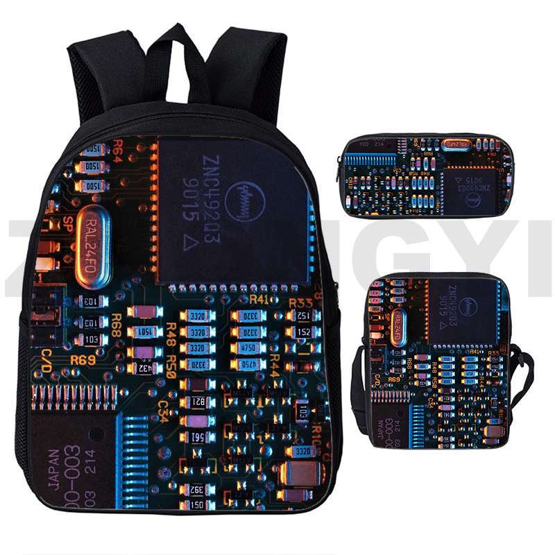 Classic Circuit Board Electronic Chip 3D Print 3pcs/Set Bags Laptop ...