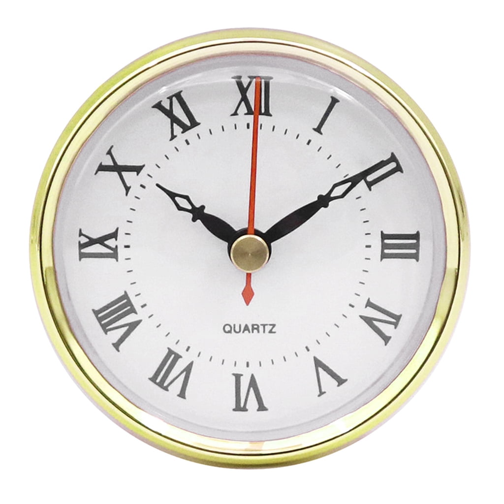 Classic Clock Movement 80mm Round Roman Numeral Quartz Clock Insert ...