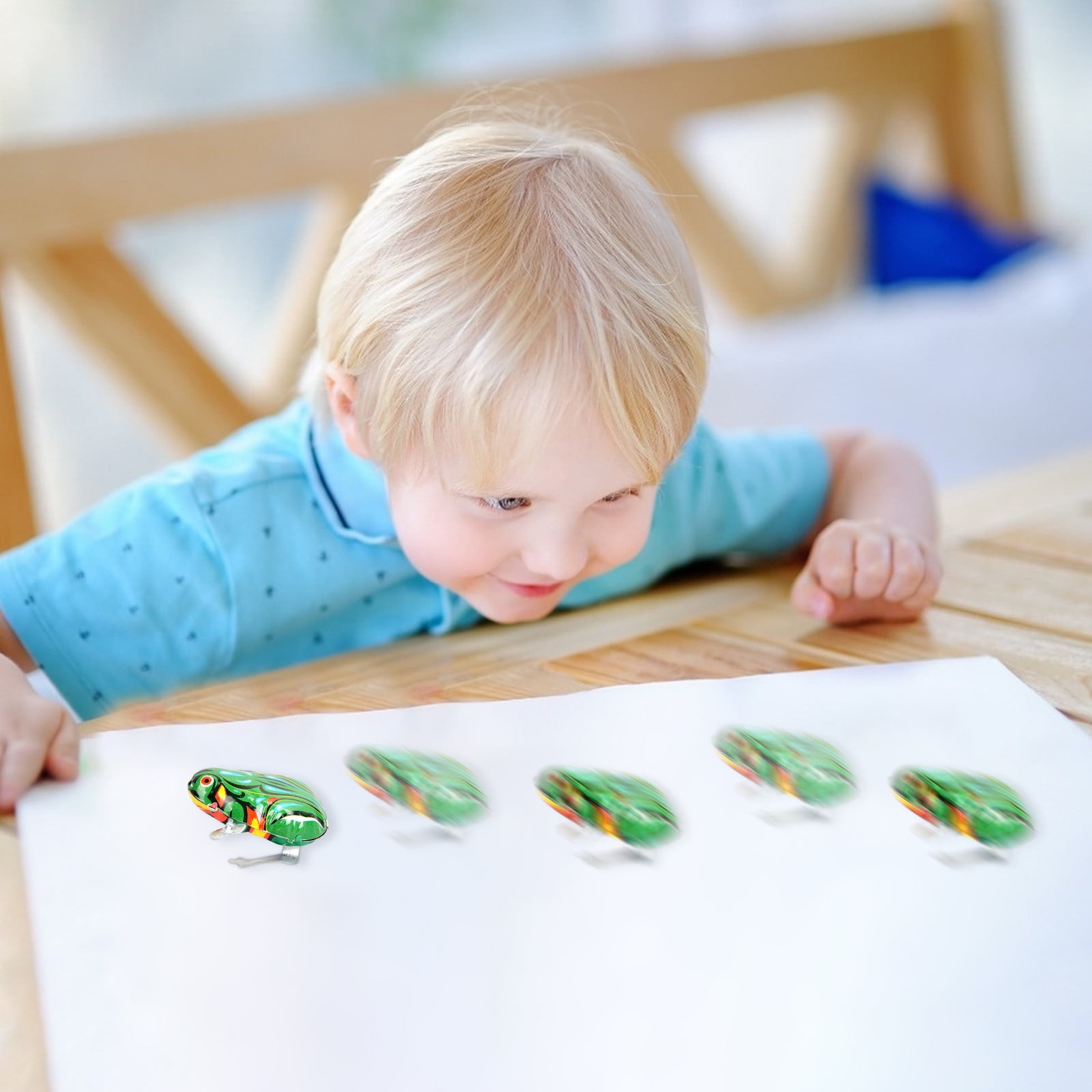 Classic Clockwork Jumping Jack, Green Mechanical Toy, Educational Play ...