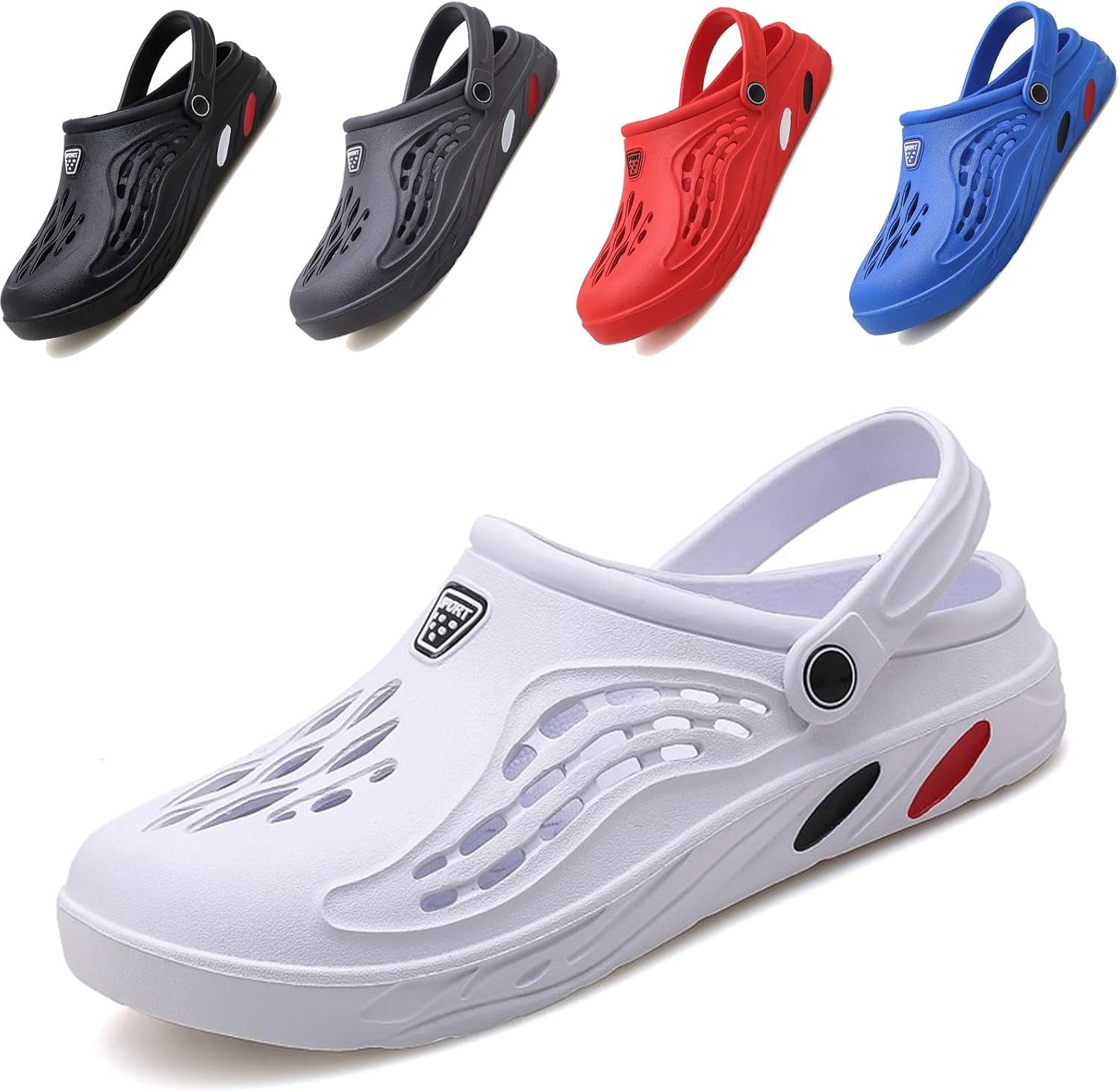 Classic Clog for Mens Womens Lightweight Slip On Fuzzy Slipper Beach ...