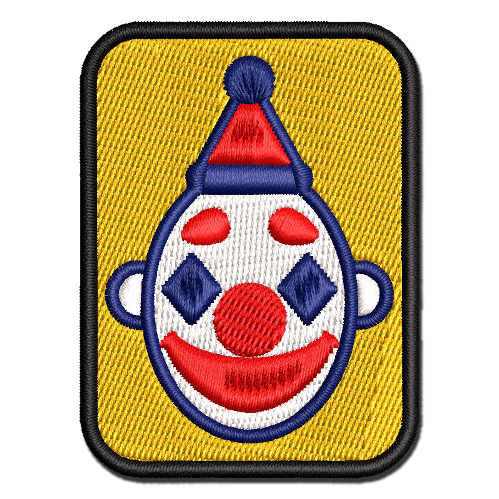 Classic Clown Head Circus Carnival Applique Multi-Color Embroidered ...