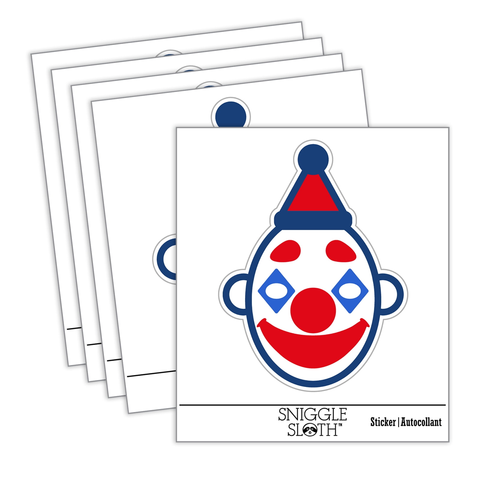 Classic Clown Head Circus Carnival Car Window Bumper Water Bottle Phone ...