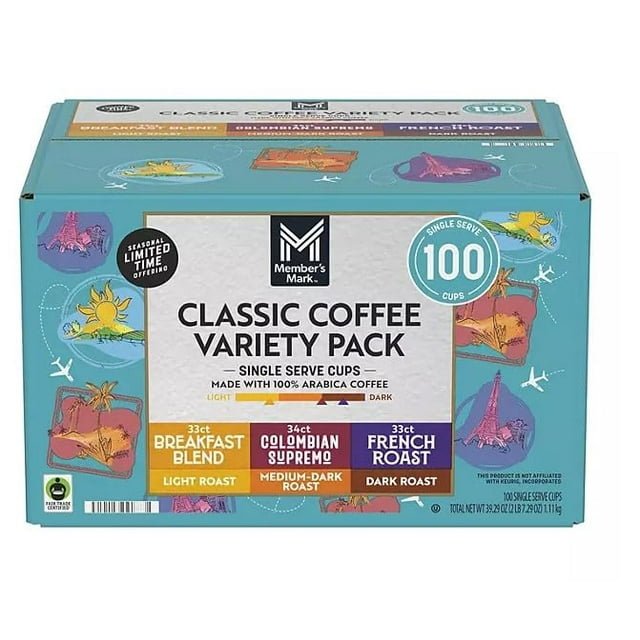 Unbranded Classic Coffee Variety Pack, 100 Count Pods - Walmart.com