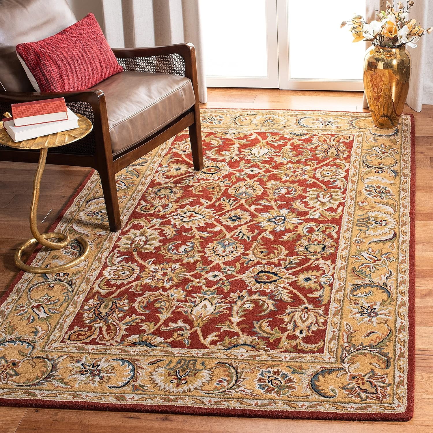 Classic Collection Accent Rug - 3' X 5', Rust & Camel, Handmade ...