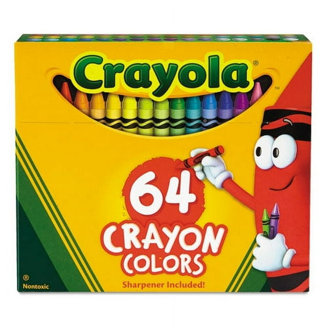 Classic Color Crayons In Flip-Top Pack With Sharpener, 64 Colors/pack ...