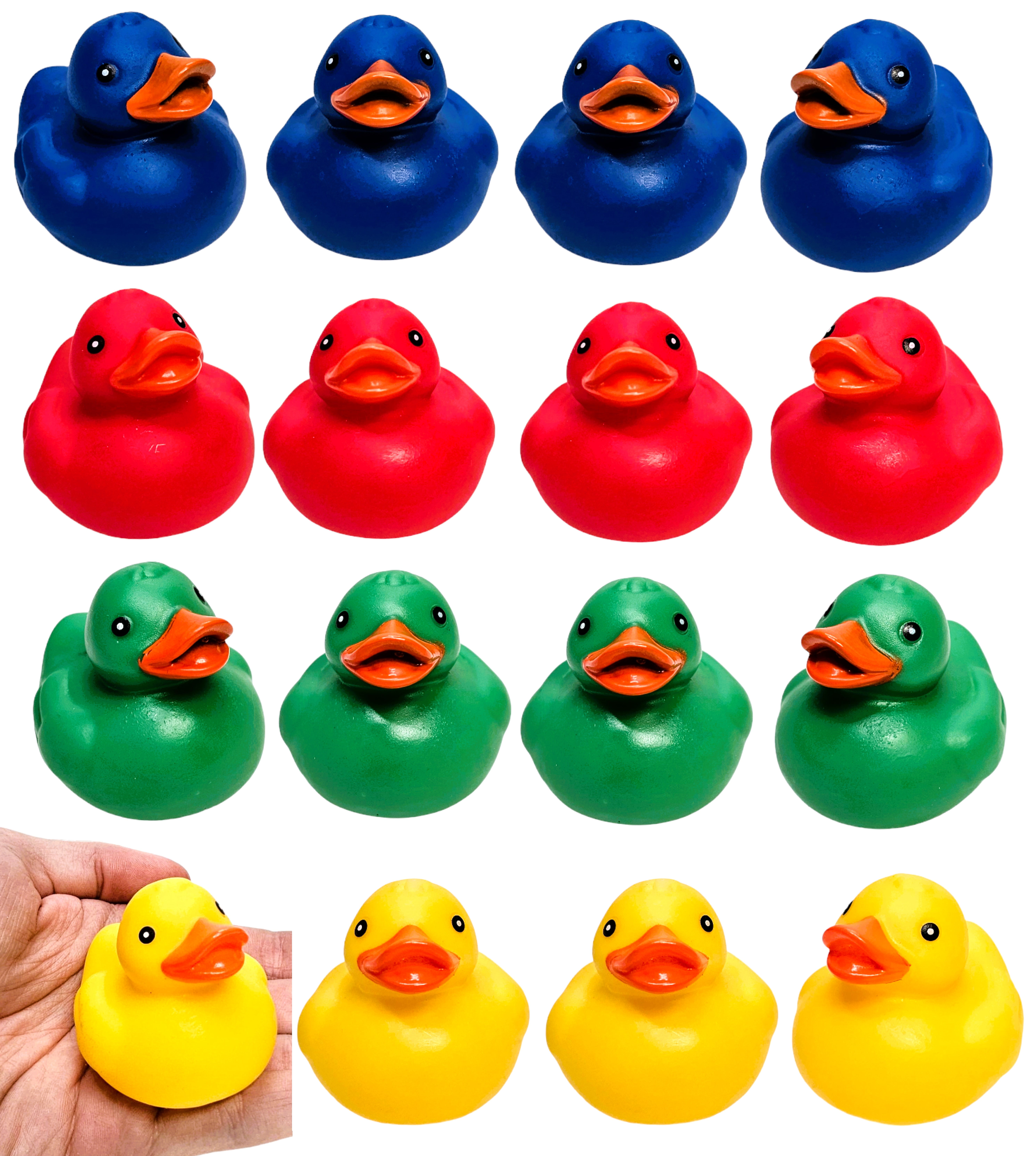 Classic Colorful Floating Rubber Ducks (12 Pack) Fun Toys for Carnivals ...