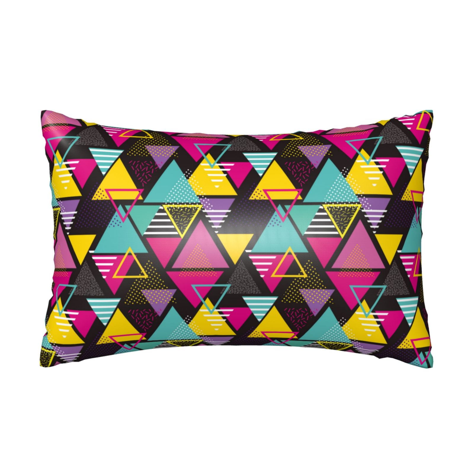 Classic Colorful Triangle Satin Pillowcase with Zipper for Hair and ...