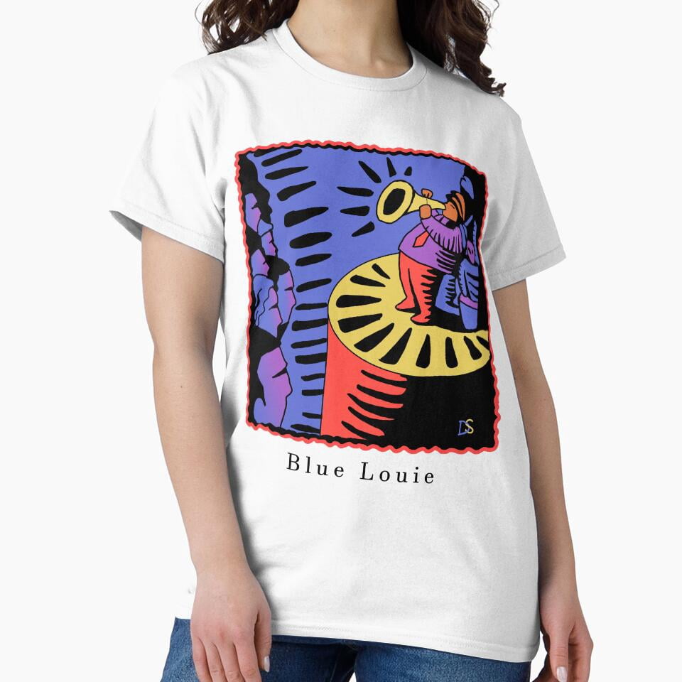 Classic Comedy Sarcastic Character Blue Overlay Silhouette Art Tee T ...