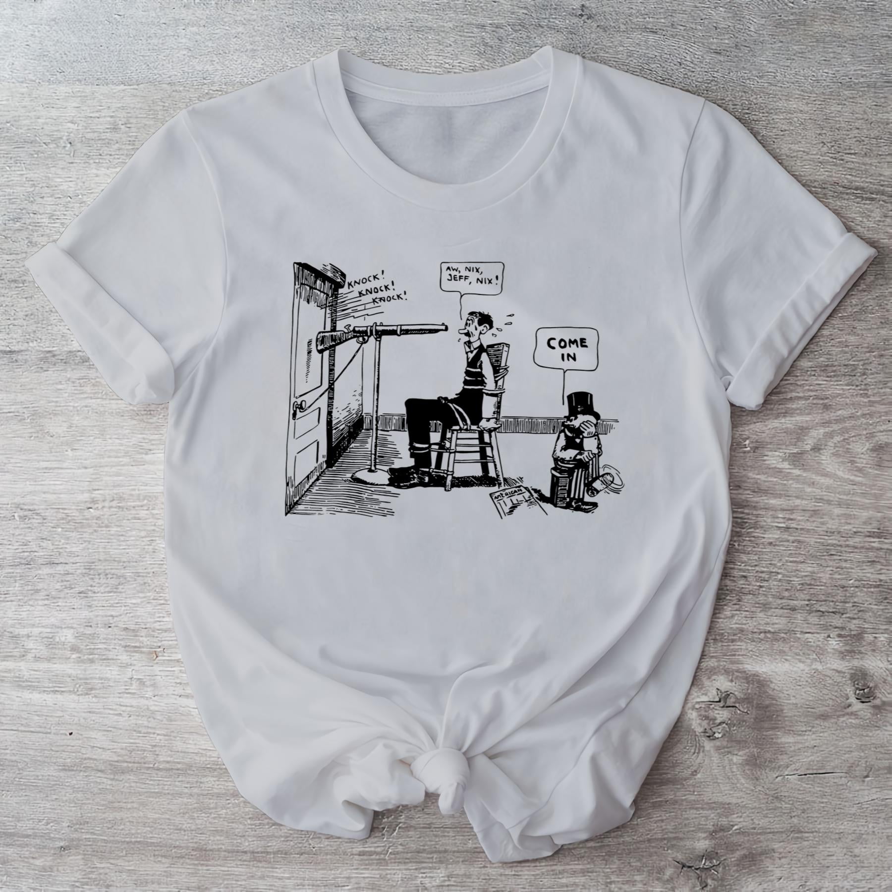 Classic Comic Strip-Inspired Graphic Tee, Retro Character Design Shirt ...