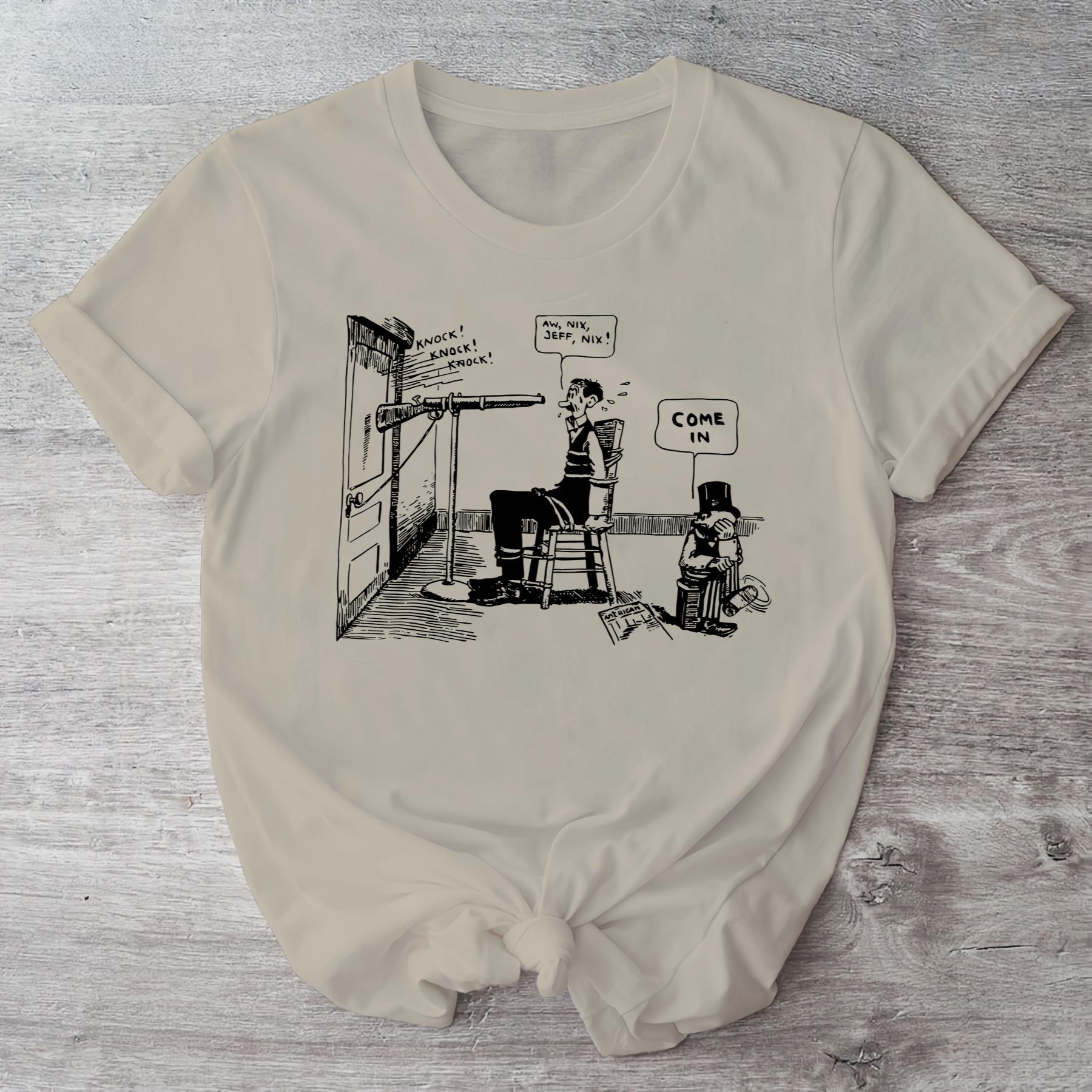 Classic Comic Strip-Inspired Graphic Tee, Retro Character Design Shirt ...