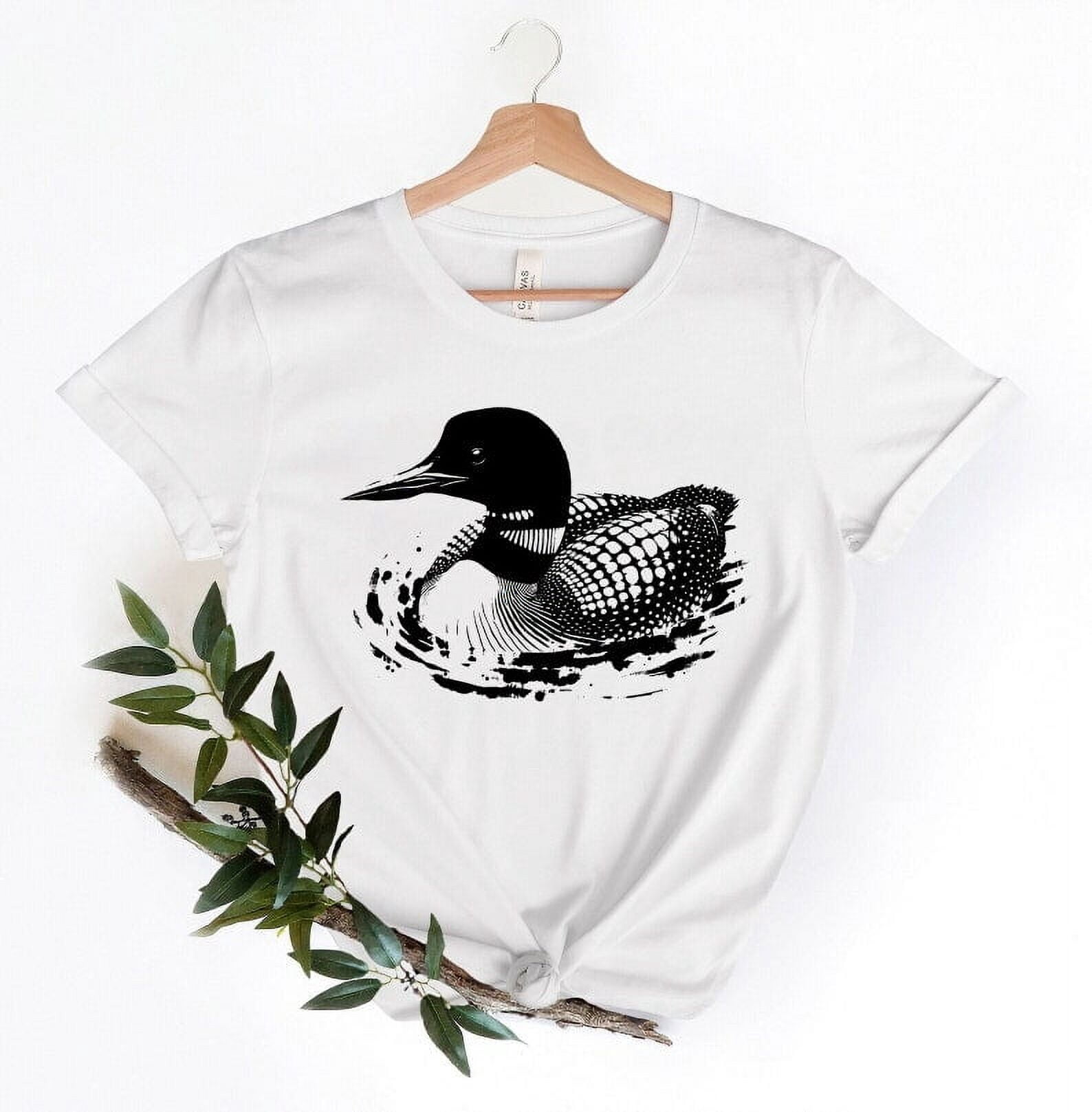 Classic Common Loon Bird Tee, Birding Wildlife Shirt, Lake Lover Gift ...