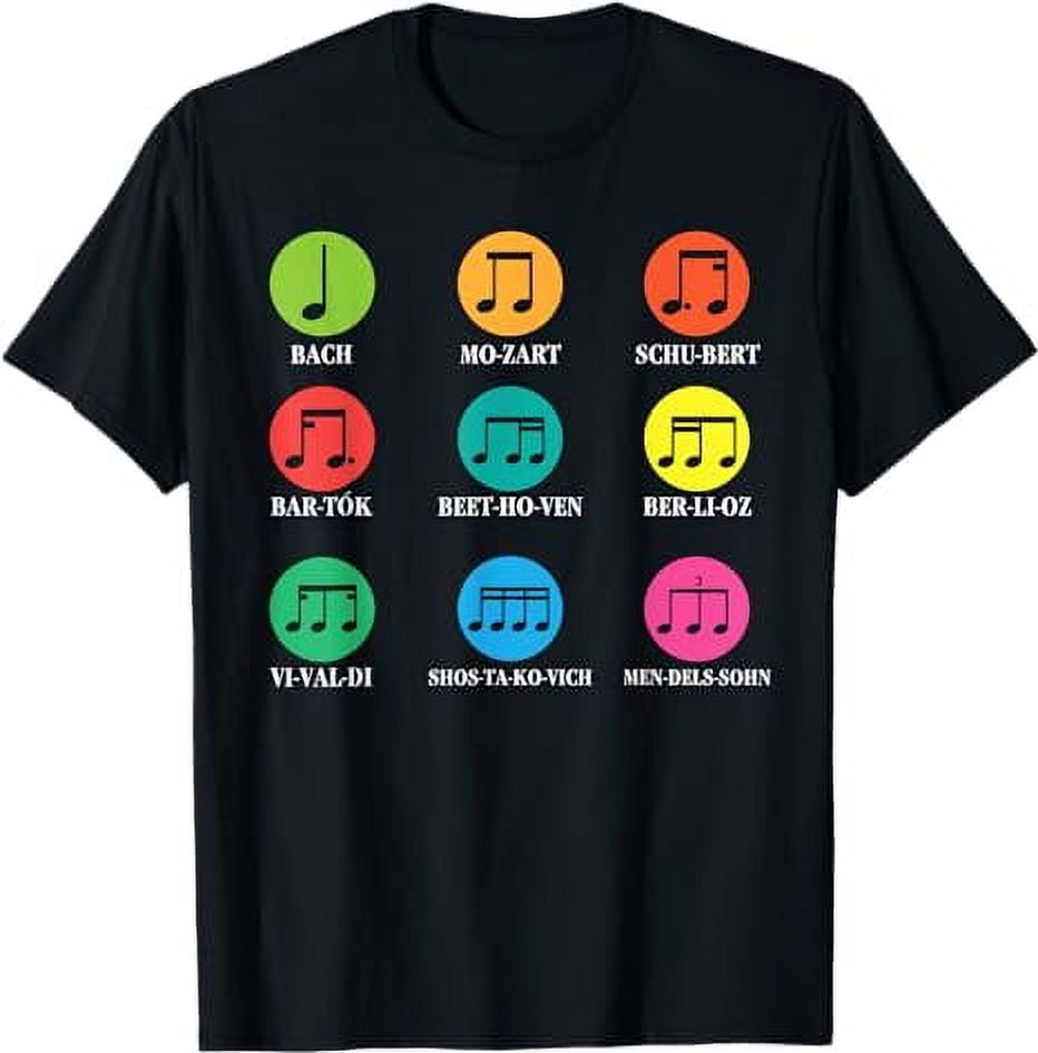 Classic Composers Classical Music Musical Notes T-Shirt - Walmart.com