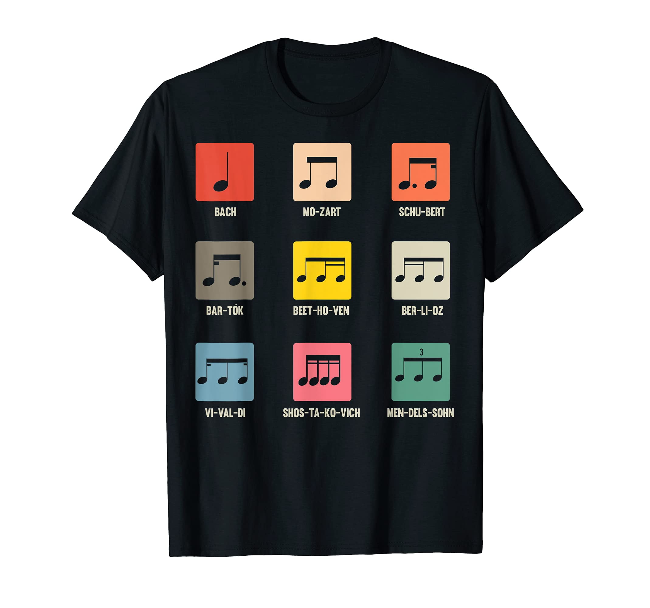 Classic Composers, Classical Music, Musical Notes T-Shirt - Walmart.com