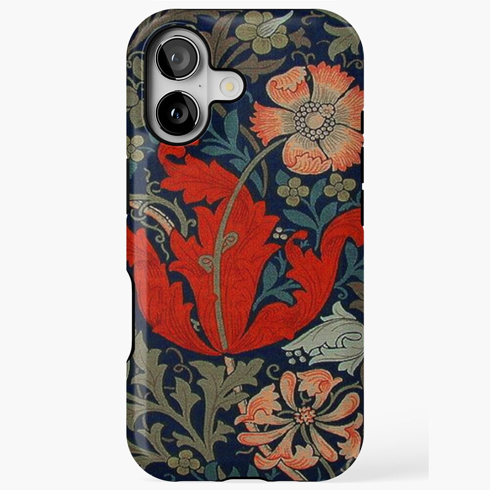Classic Compton Botanical Pattern for iPhone 17 11 12 13 14 15 16 Pro ...