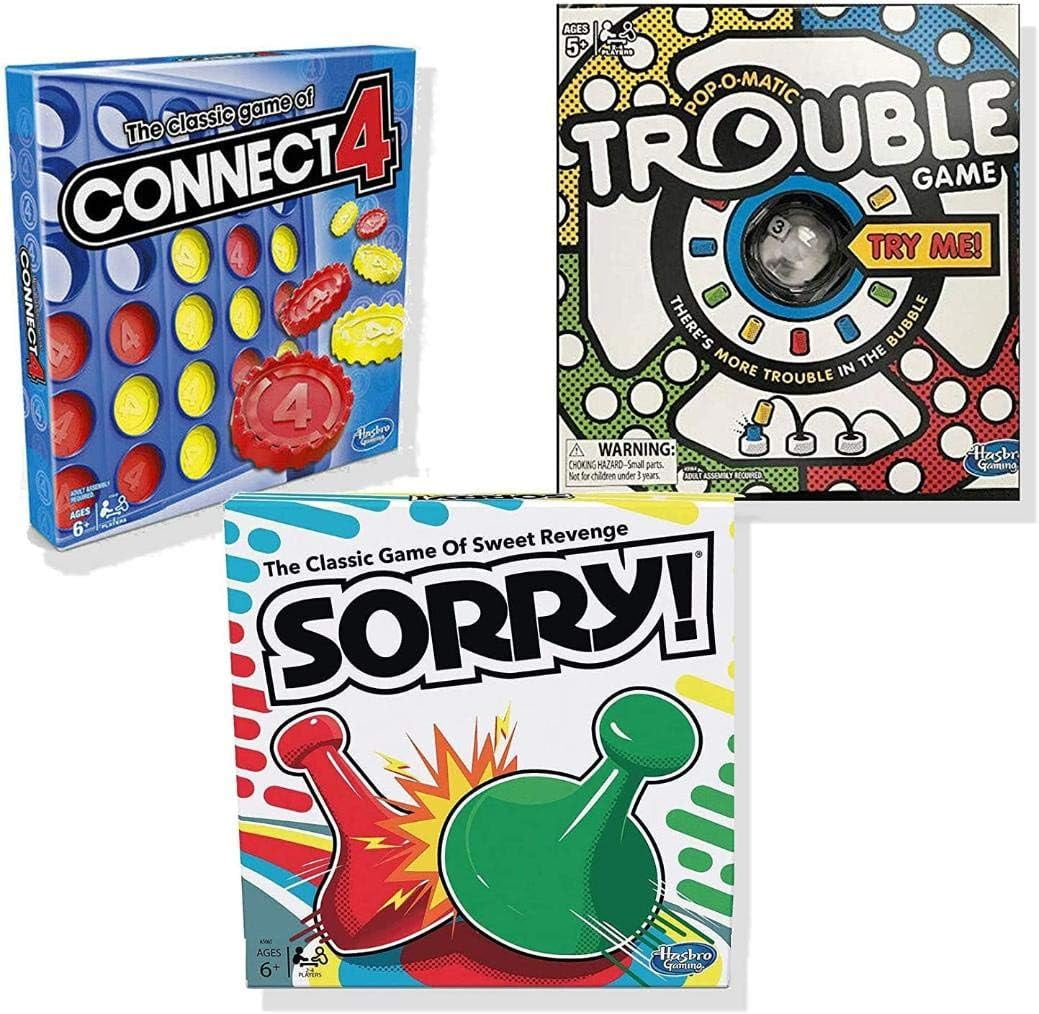 Classic Connect 4, Classic Sorry!, & Classic Trouble [Exclusively ...